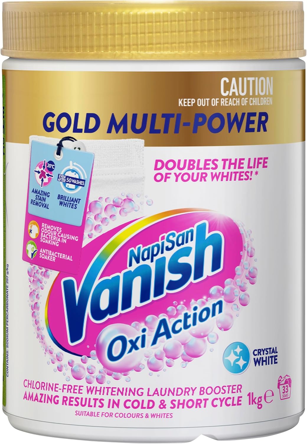 Vanish Napisan Gold Multi Power Crystal White Stain Remover & Laundry ...