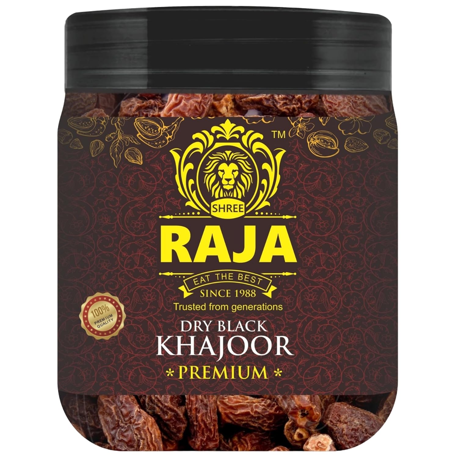 Shree Raja Premium Black Dry Khajoor (Dates) | Best In Taste | 100% ...