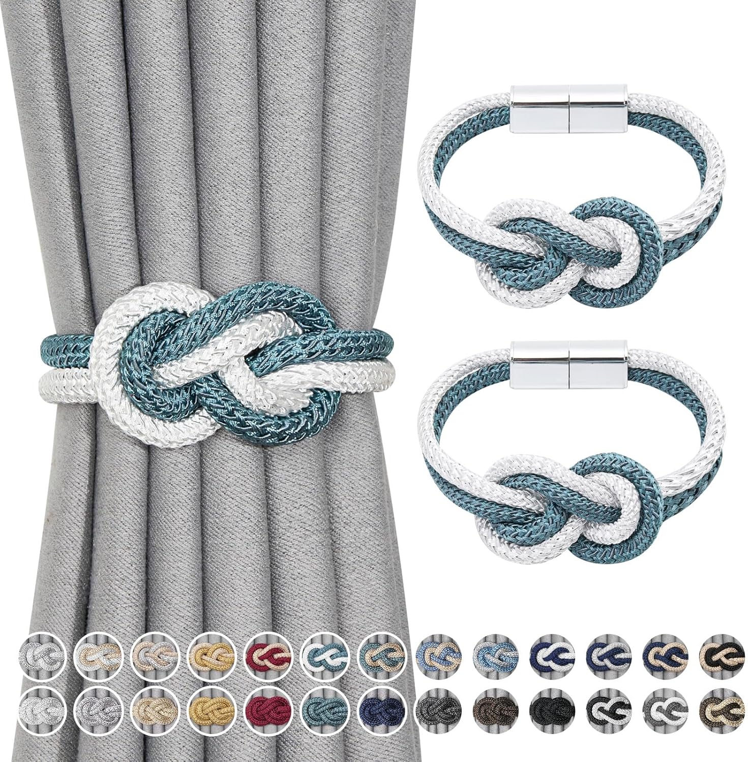 Amazon.com: NICEEC 2 Pack Mini Magnetic Curtain Tiebacks Nordic Simple ...