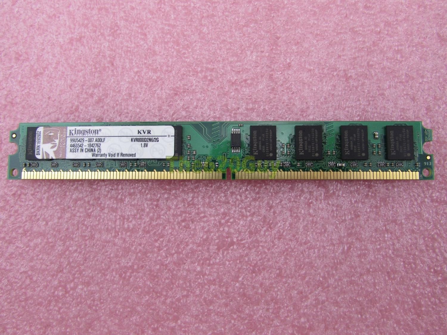 Kingston KVR800D2N6/2G 2GB PC2-6400U DDR2 800 CL6 Low Profile Desktop ...