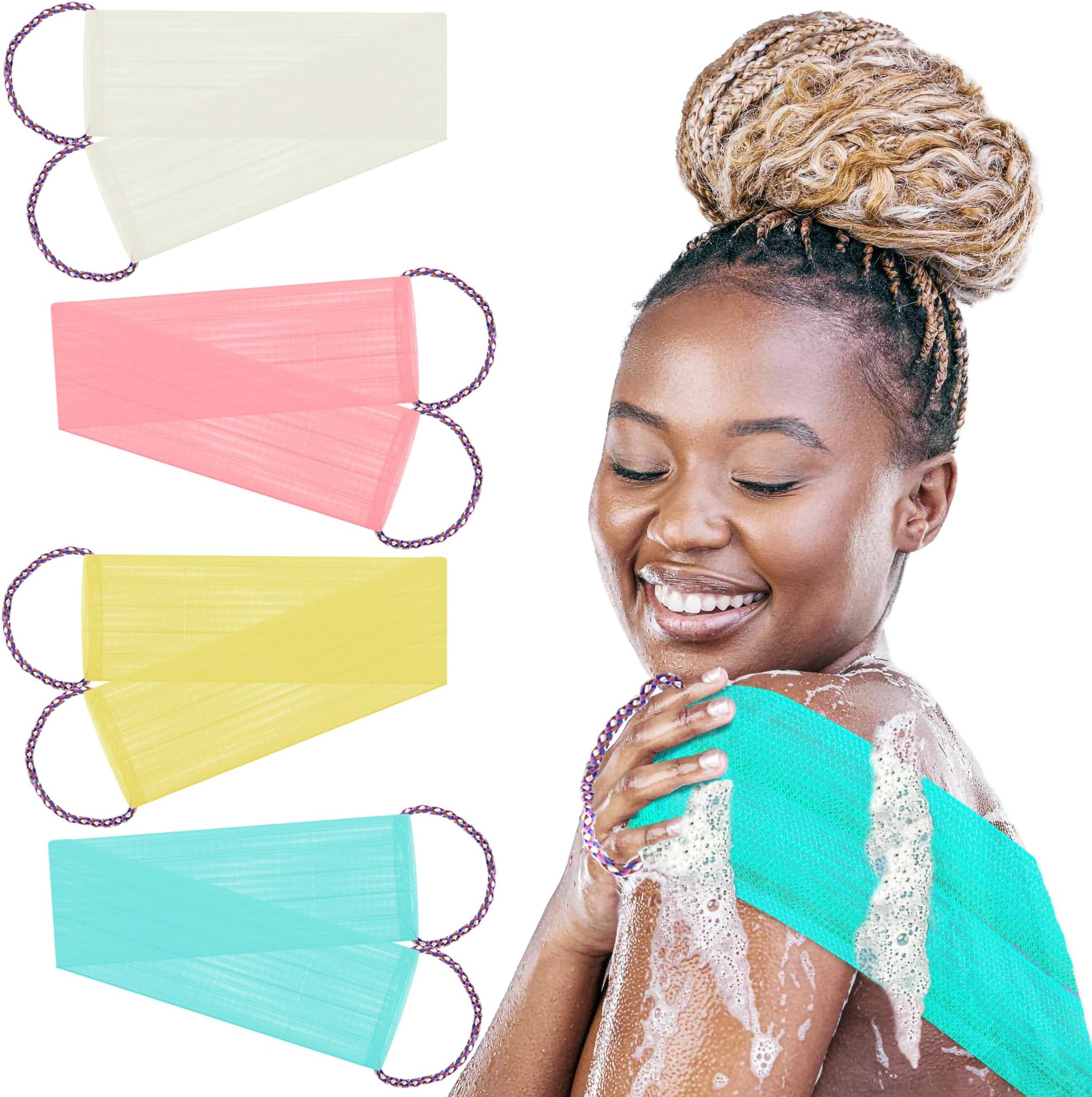 Amazon.com: Little Booka (4-pack) African Net Sponge Sapo Sponge of ...