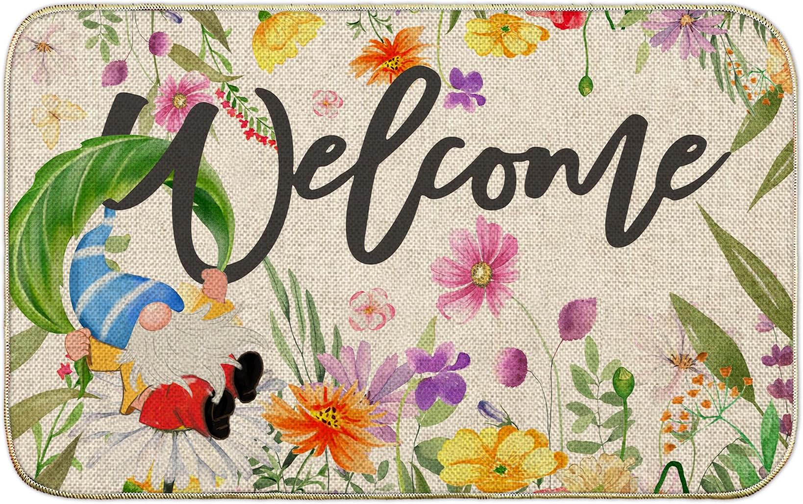 Amazon.com: Briarwood Lane Spring Gnome Sweet Gnome Mini Mat 22" x 10 ...