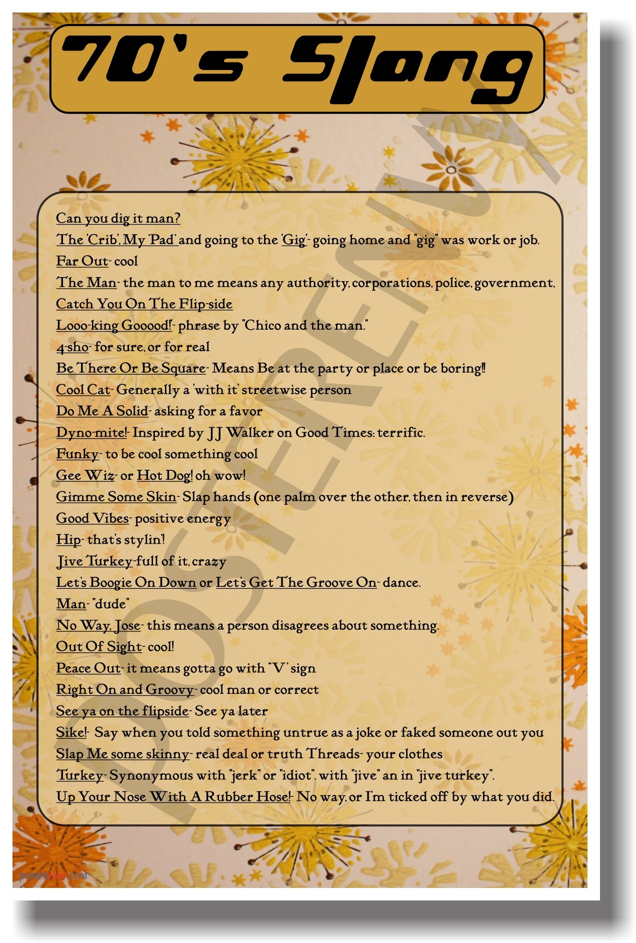 1960s Slang SLANG Of The '60's And '70's | 00INDIVIDUAL