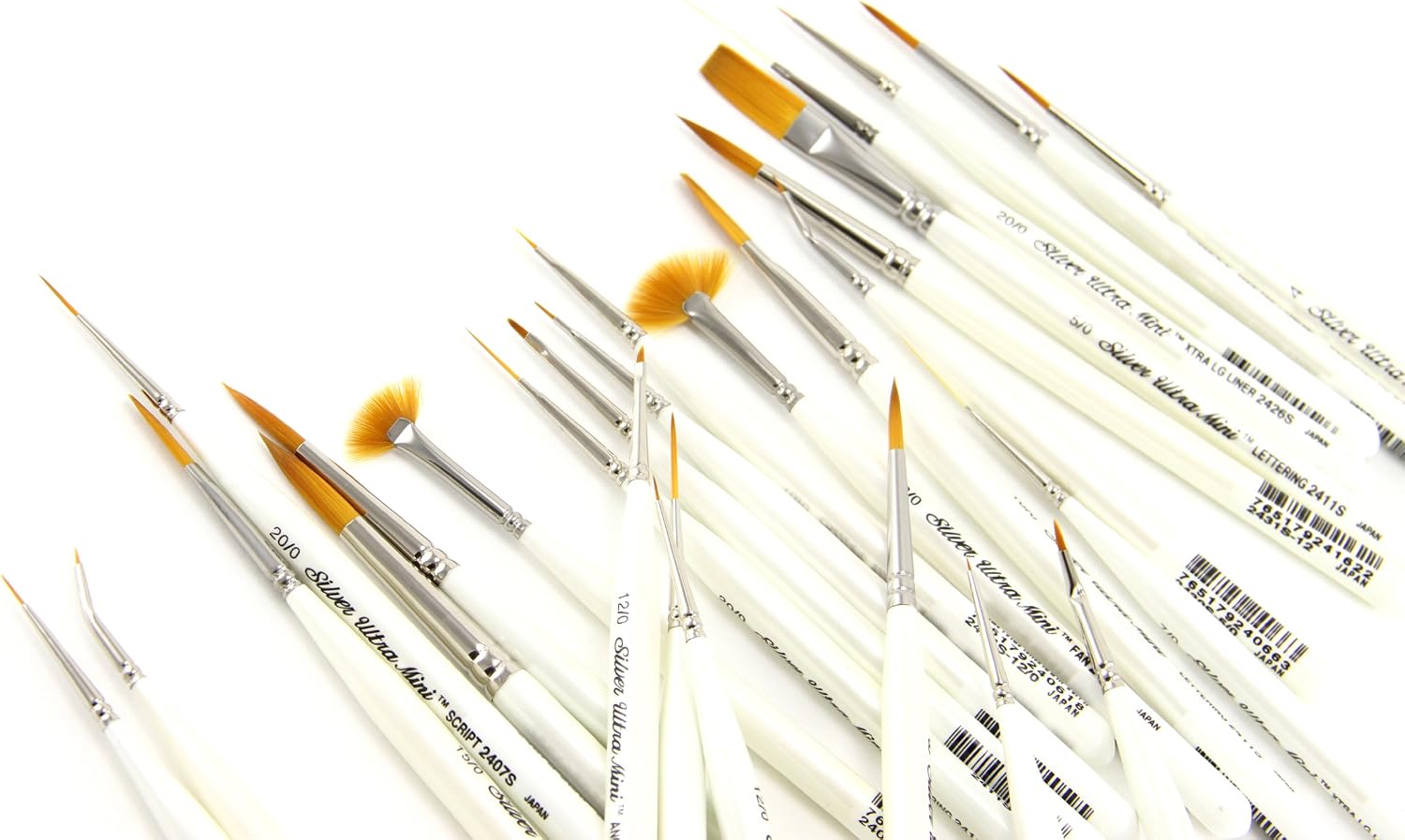 Silver Brush Limited Ultra Mini Complete Brush Set, Acrylic and ...
