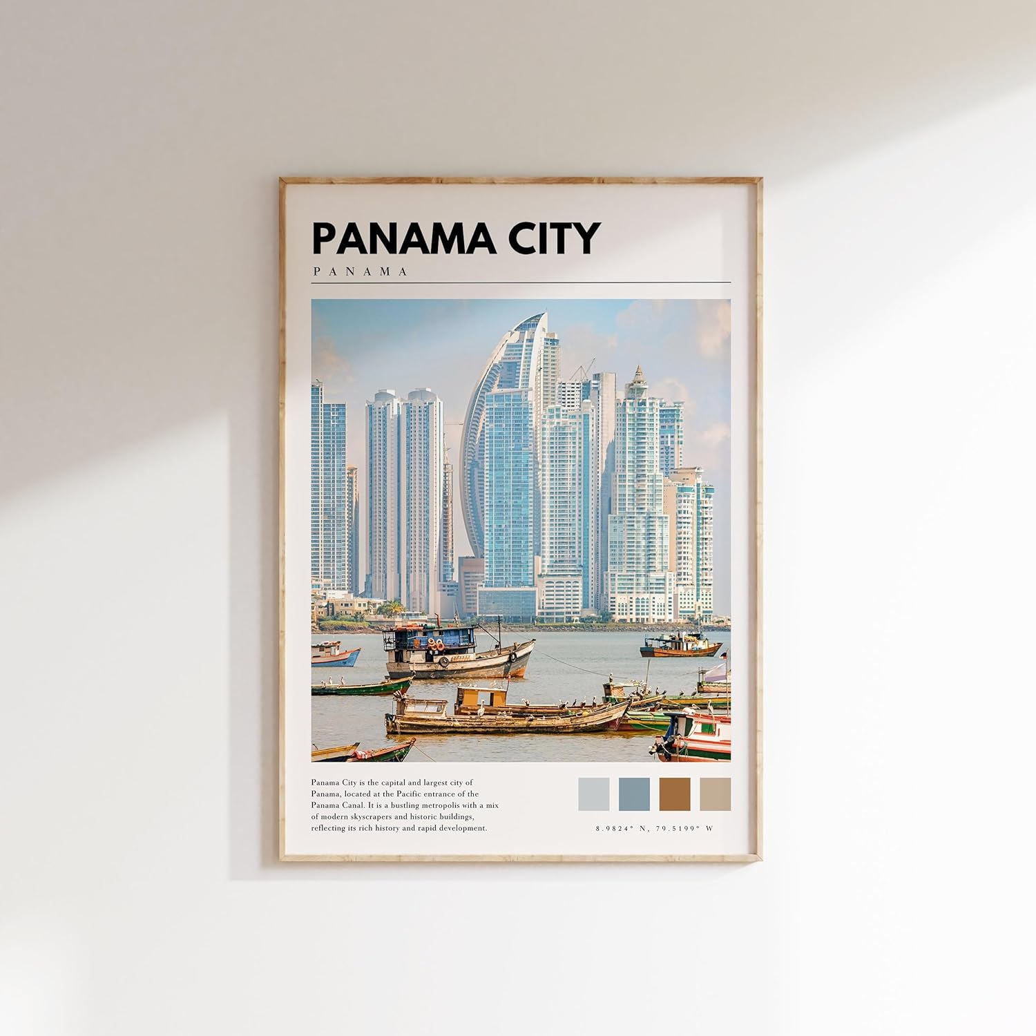 Impresión de la ciudad de Panamá Arte de pared de Panamá Panamá Panamá ...