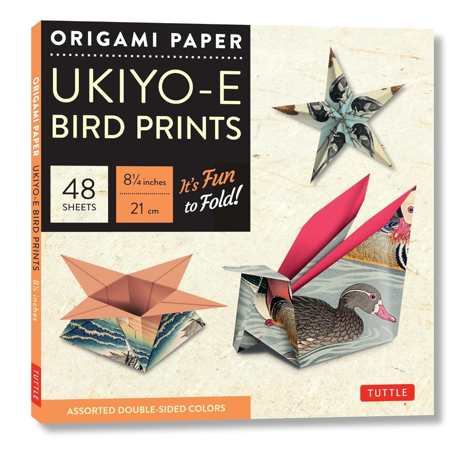 Amazon.com: Origami Paper - Ukiyo-e Bird Prints - 8 1/4" - 48 Sheets ...
