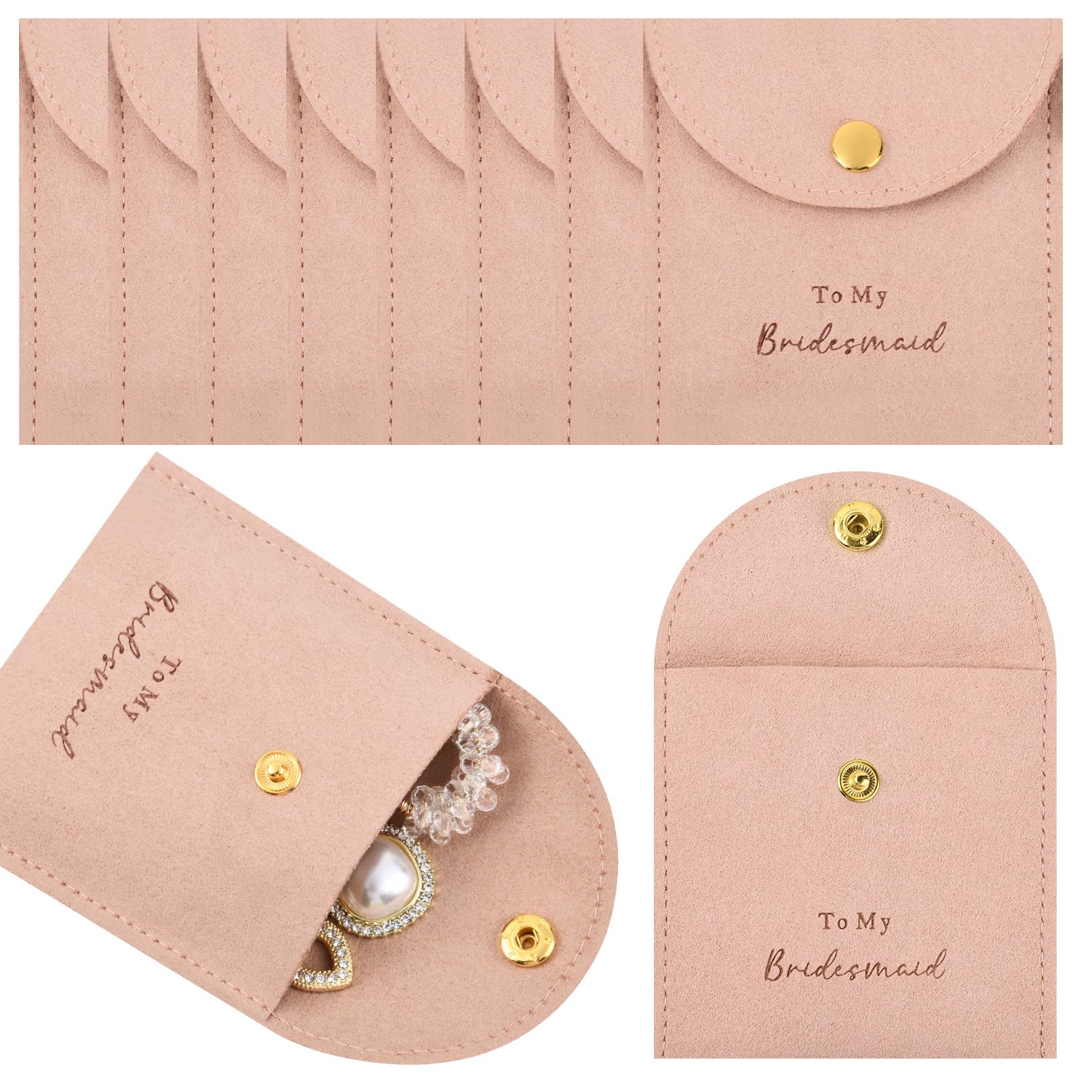 Amazon.com: CEELGON Jewelry Bags Bridesmaid Gifts Set of 8 Velvet Small ...