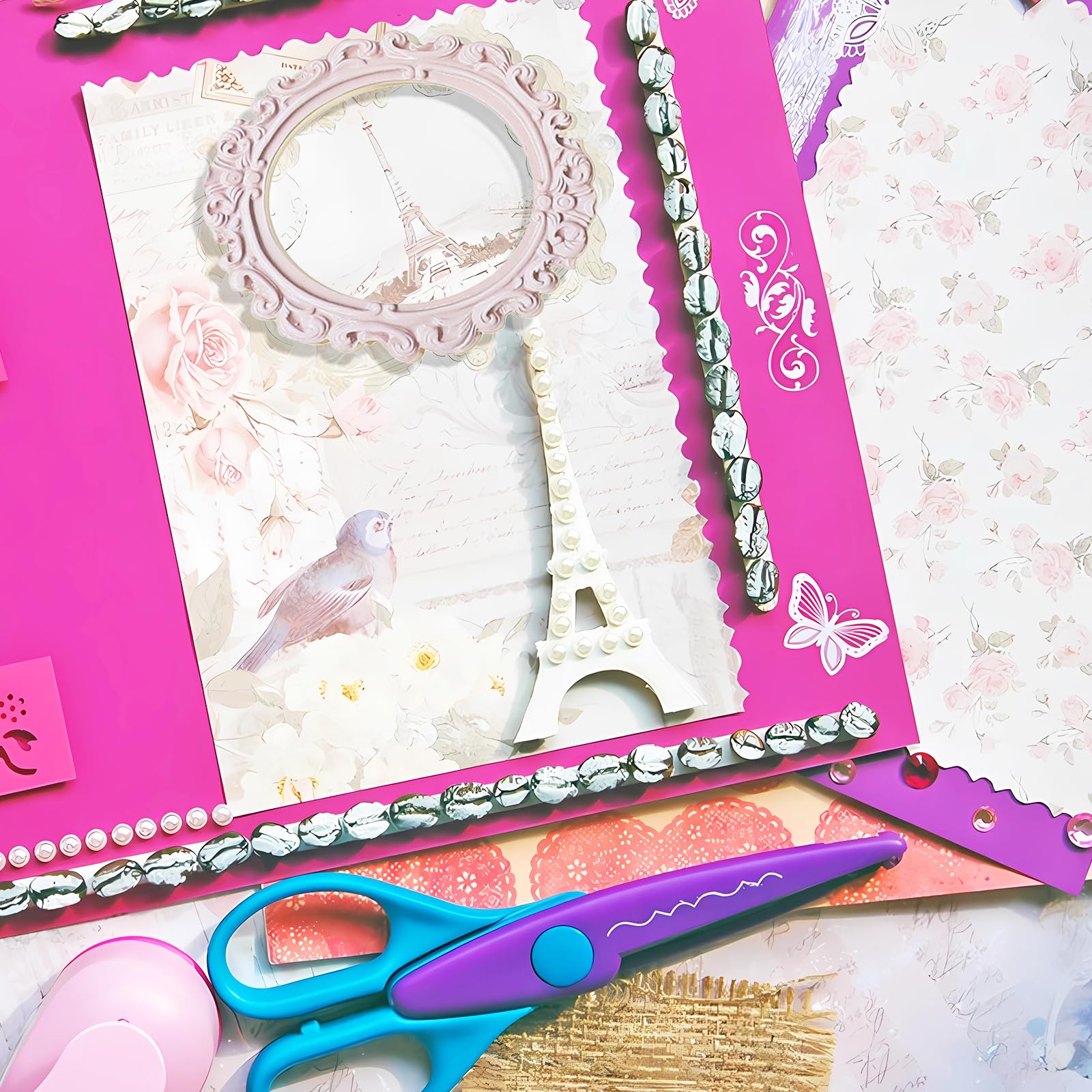 Snapklik.com : 40Pcs Scrapbook Frames, Vintage Hollow Embossed Photo ...