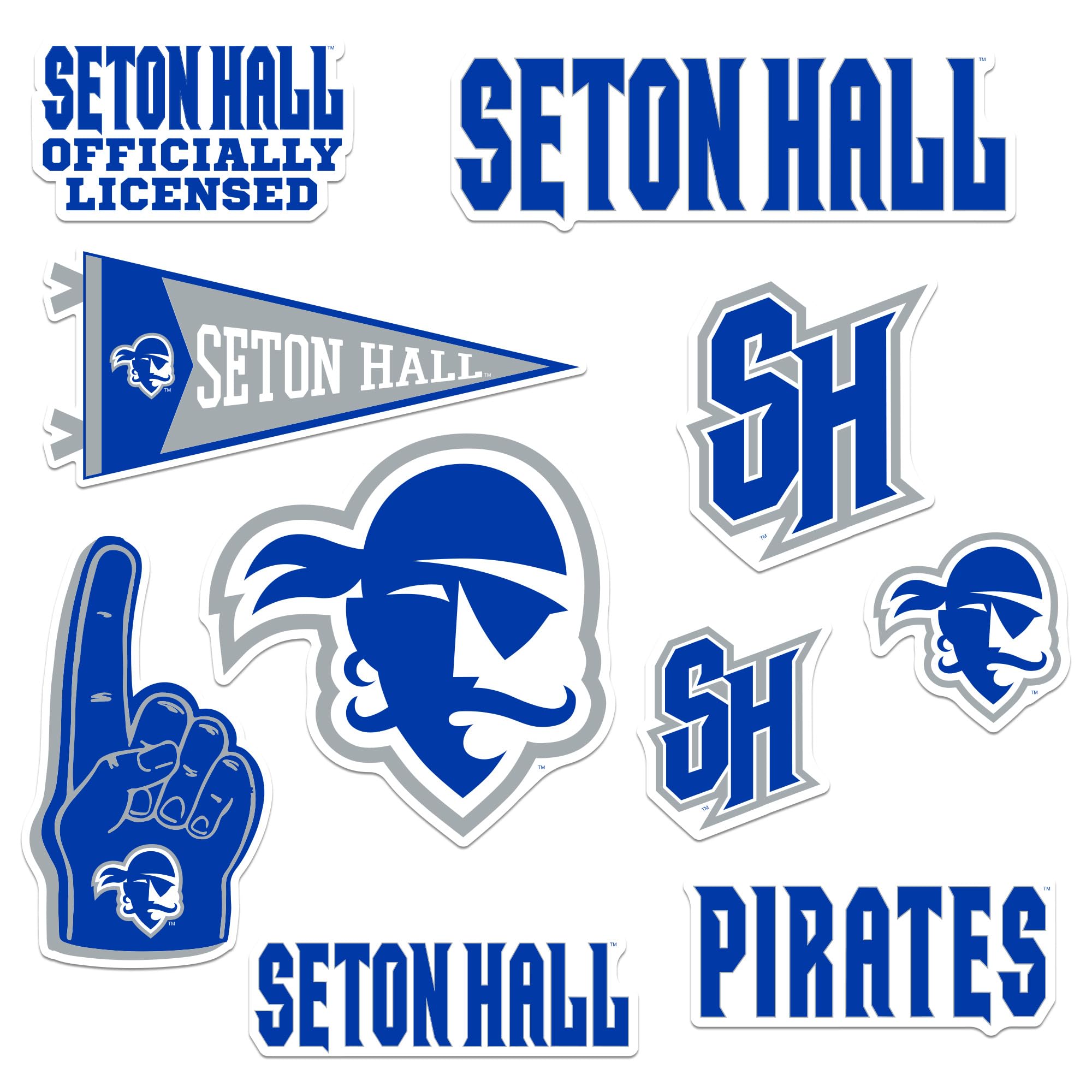 Amazon.com: Seton Hall University 9ct Vinyl Large Deluxe Stickers ...