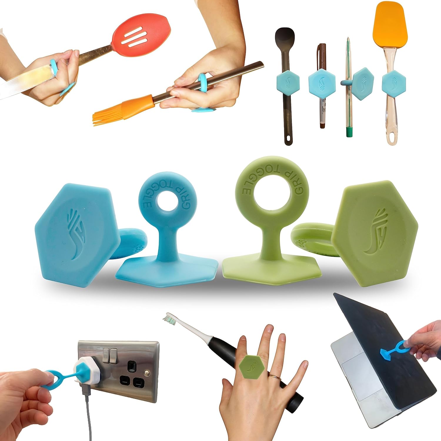 Amazon.com: Grip Toggle - Essential Adaptive Aid for Limited Hand Ability Silicone Toggle Device ...