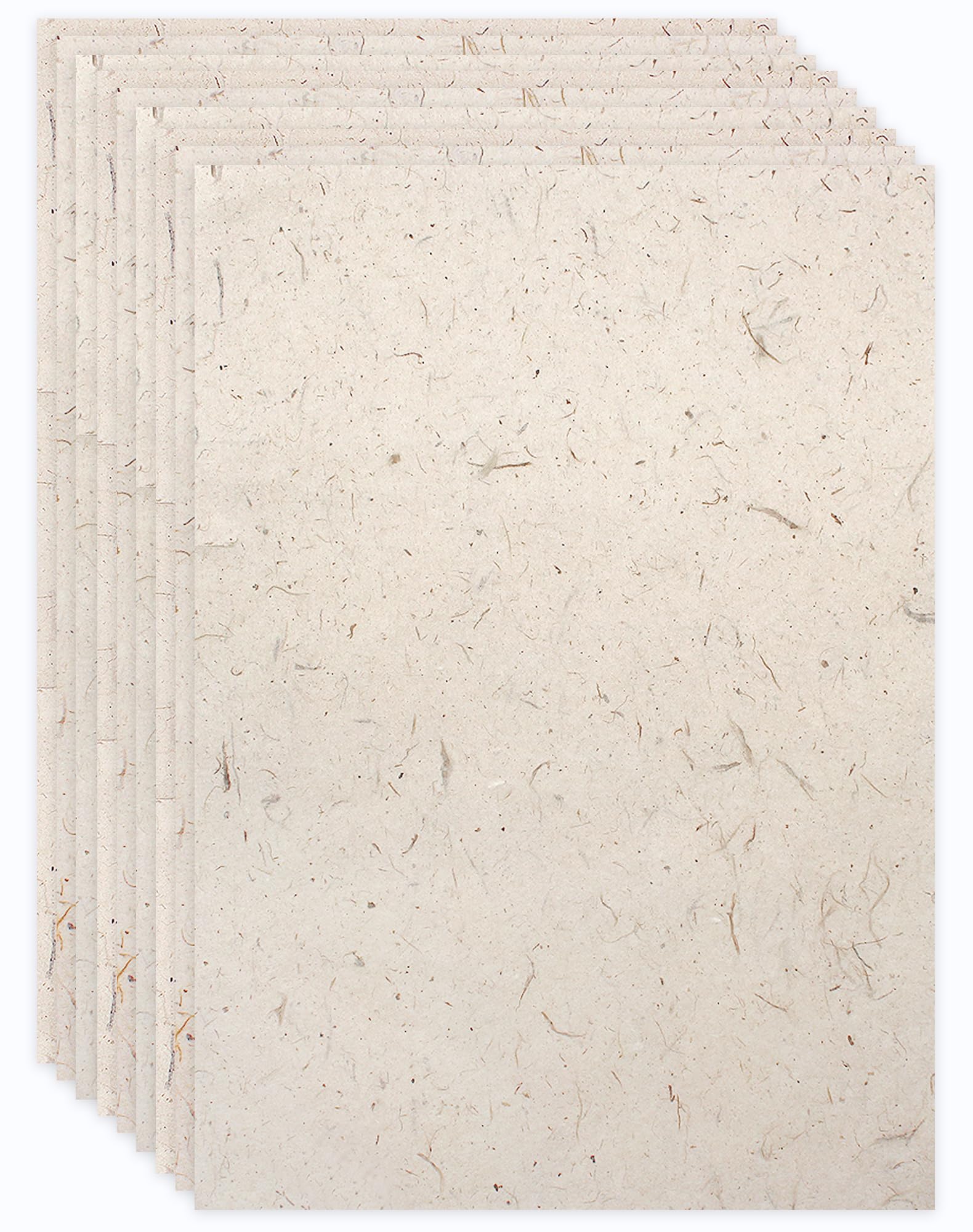 Anvin A4 Natural Mulberry Paper 50 Sheets Visible Leaves Fiber Rice ...