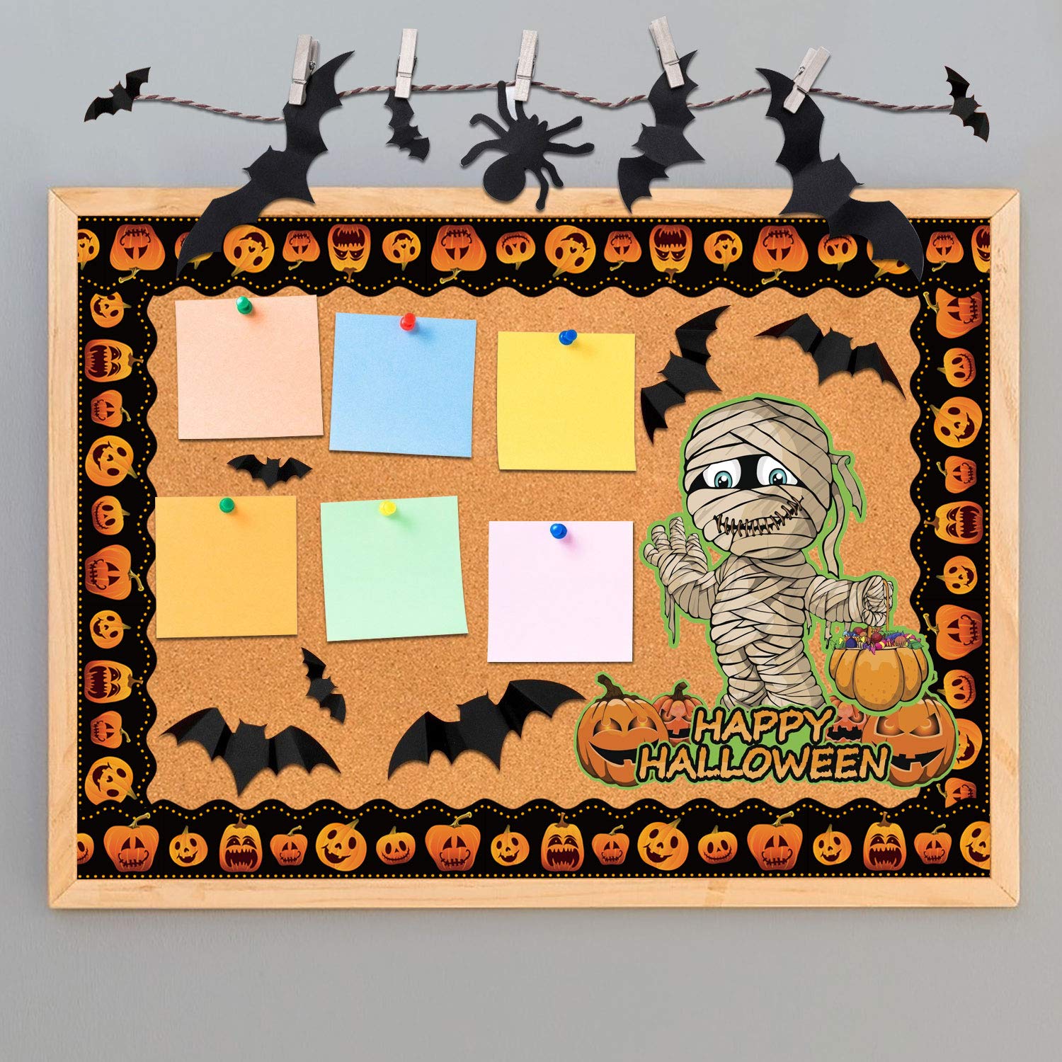 Snapklik.com : Halloween Pumpkin Themed Scalloped Bulletin Board Border ...