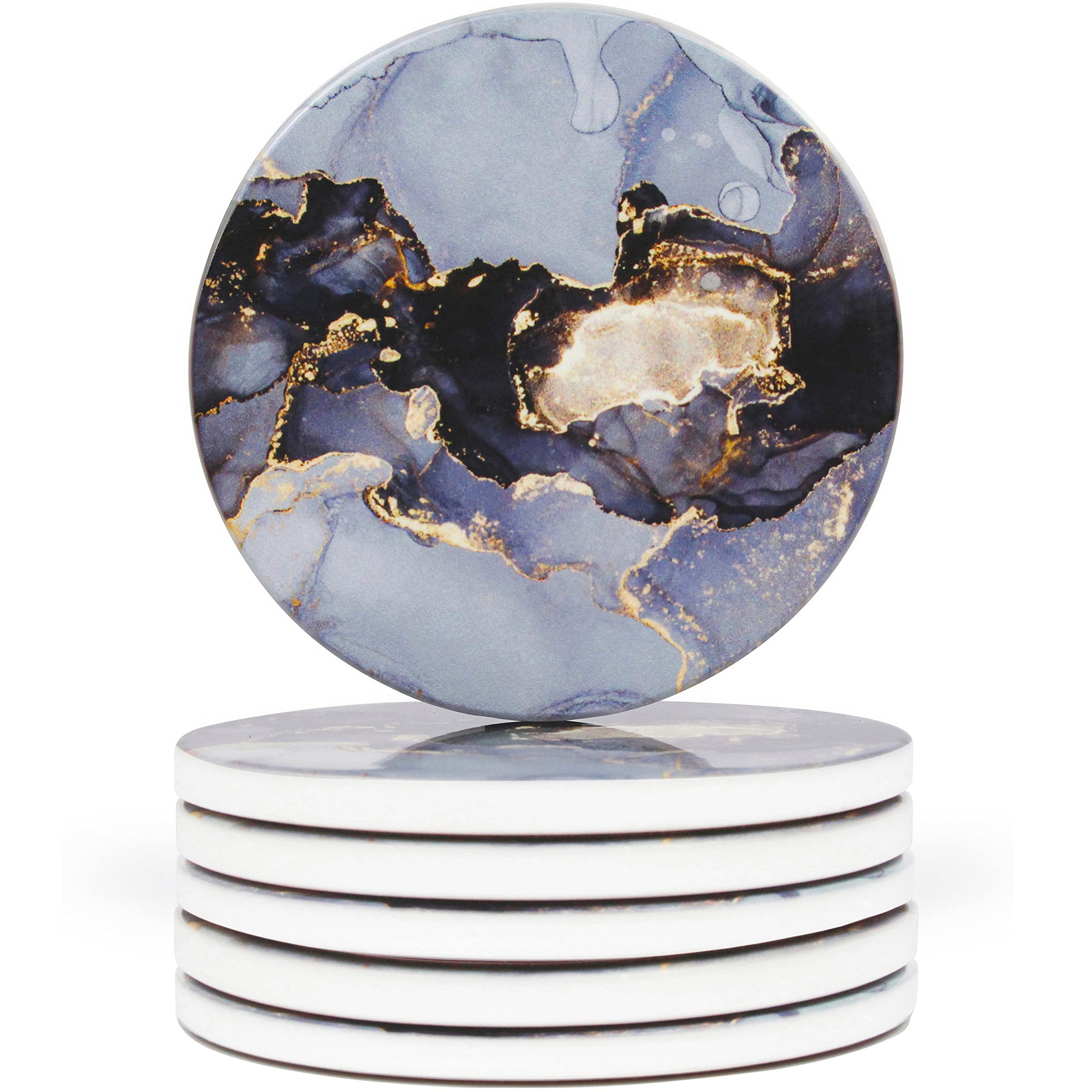 Naivasha Homeware Marble Coasters Set of 6 - Stunning Decorative ...