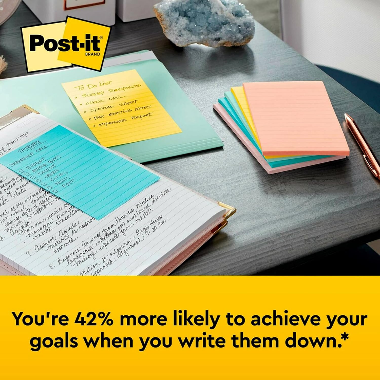 Buy Post-it Notes, 4x6 in, 5 Pads, America's 1 Favorite Sticky Notes ...