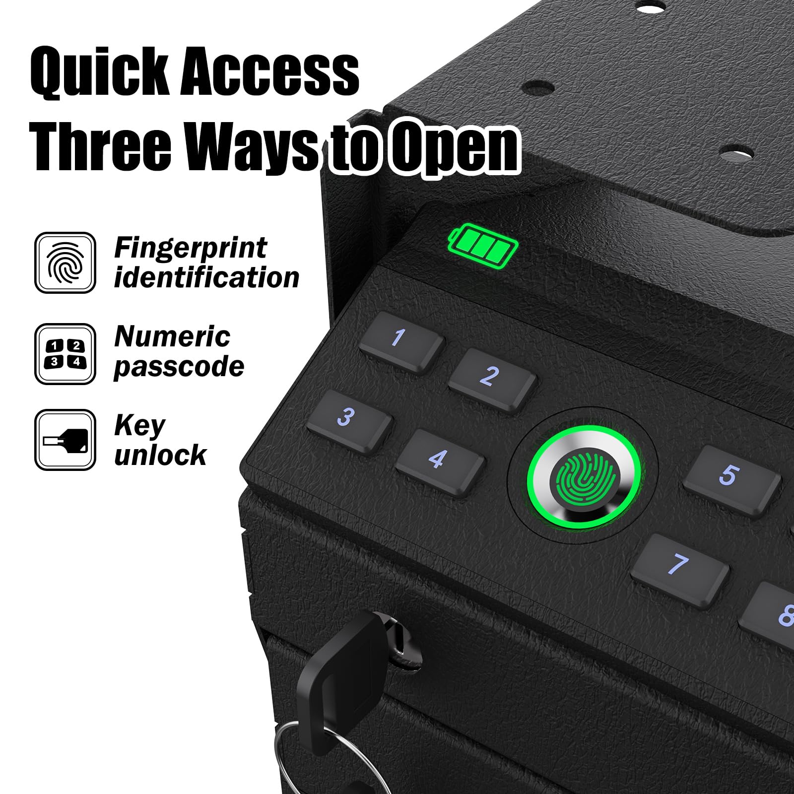 Snapklik.com : PATRON Gun Safe For 2 Pistols, Biometric Wall Mounted ...