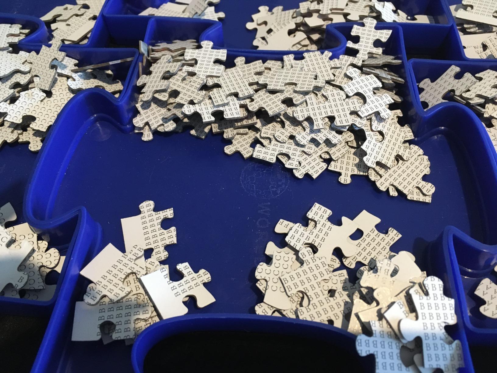 abeec Puzzle Sorter - 6 Stackable and Linkable Puzzle Sorting Trays ...