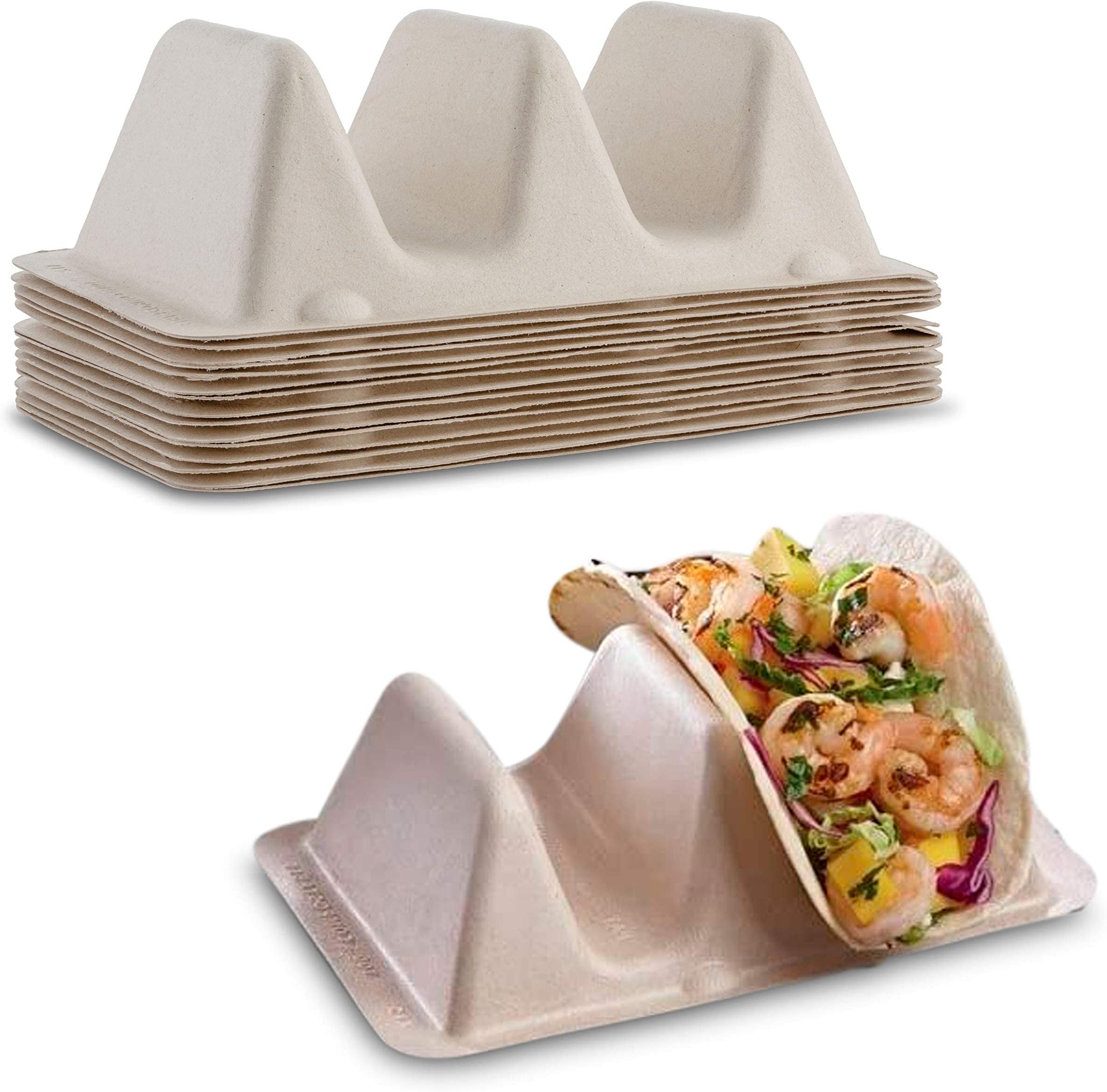 Amazon.com: 100PCS Disposable Taco Holder for Party，Disposable Taco ...