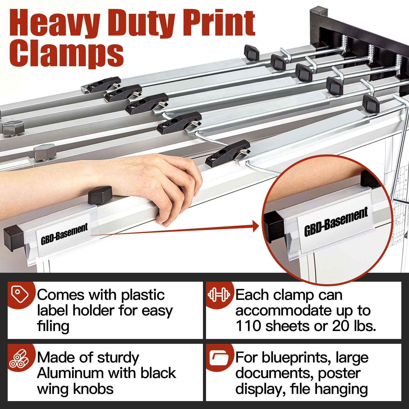 Snapklik.com : Estune 12 Pcs 30 Inches Blueprint Hanging Clamps ...