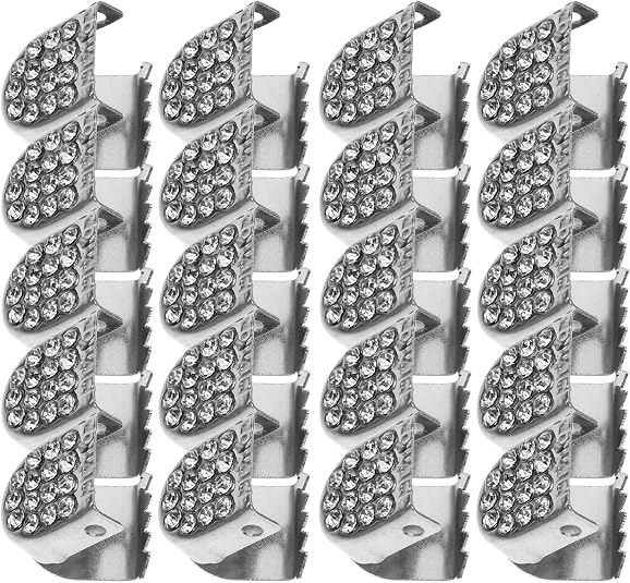 Amazon.com: DEARMAMY Rhinestone Shoelace Locks No Tie Buckle Clips for ...
