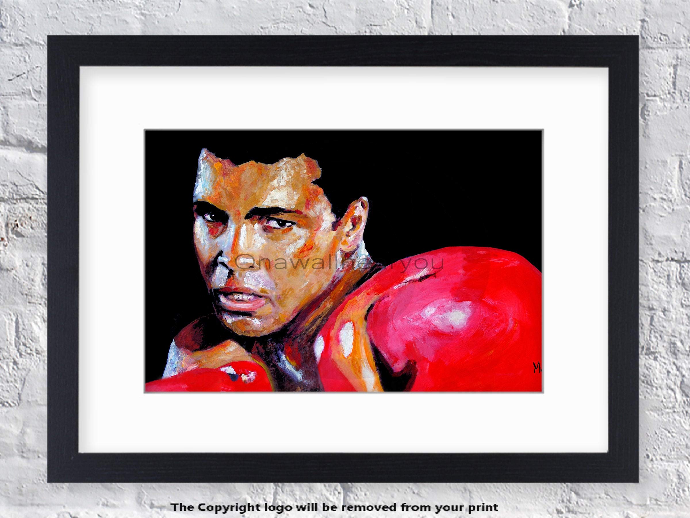 Laminated Posters Muhammad Ali Framed White Mounted Art Print ...