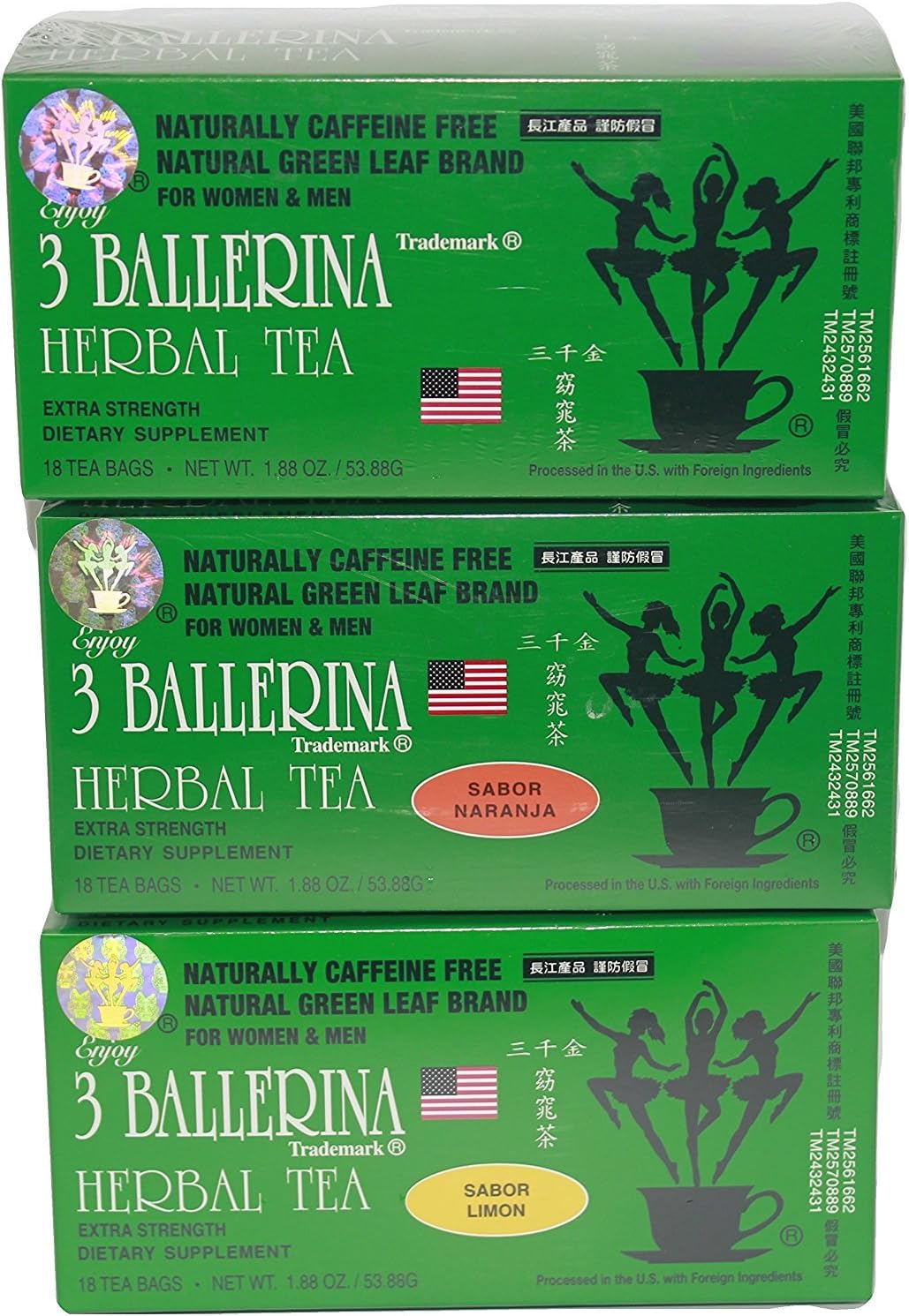 Amazon.com: 3 Ballerina Tea Extra Strength All Natural Dieters Drink ...