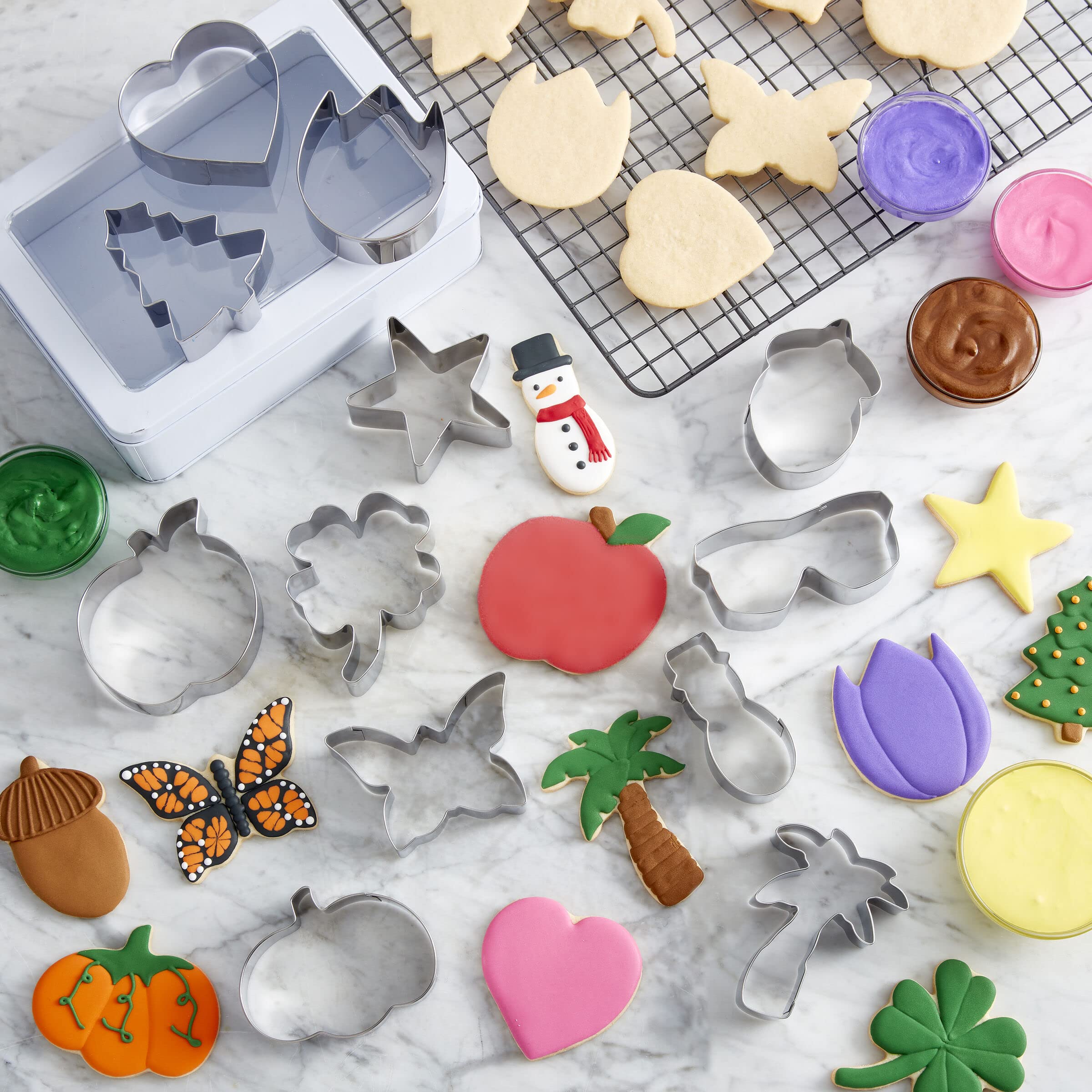 Snapklik.com : Chicago Metallic Stainless Steel Cookie Cutters