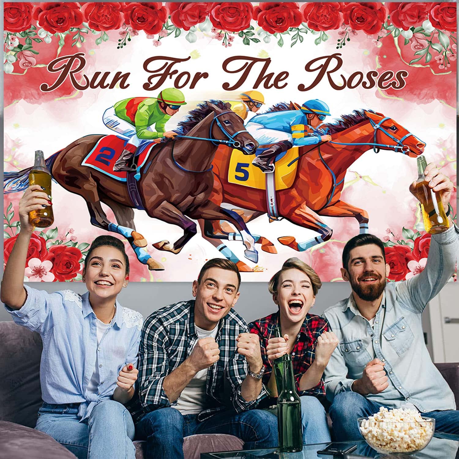 Snapklik.com : Run For The Roses Backdrop 7x5FT Kentucky Derby Horse ...