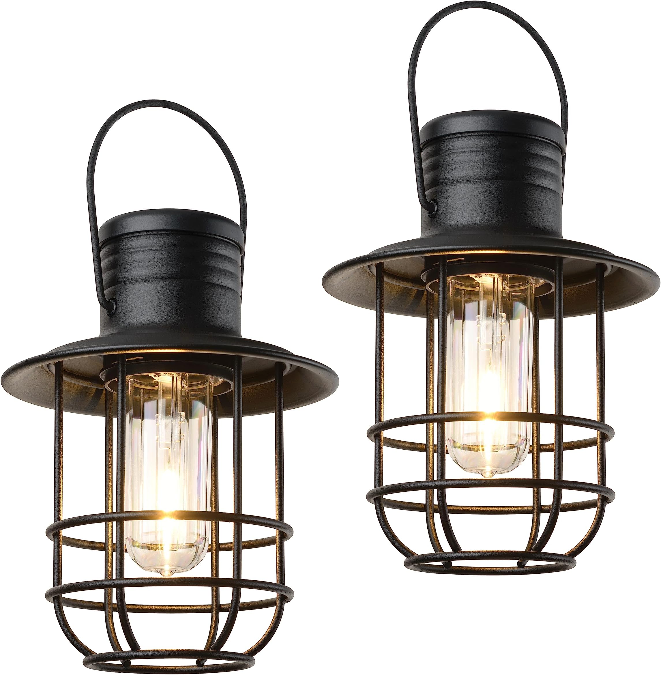 Amazon.com: Battery-Operated LED Filament Style Lantern Outdoors Either ...