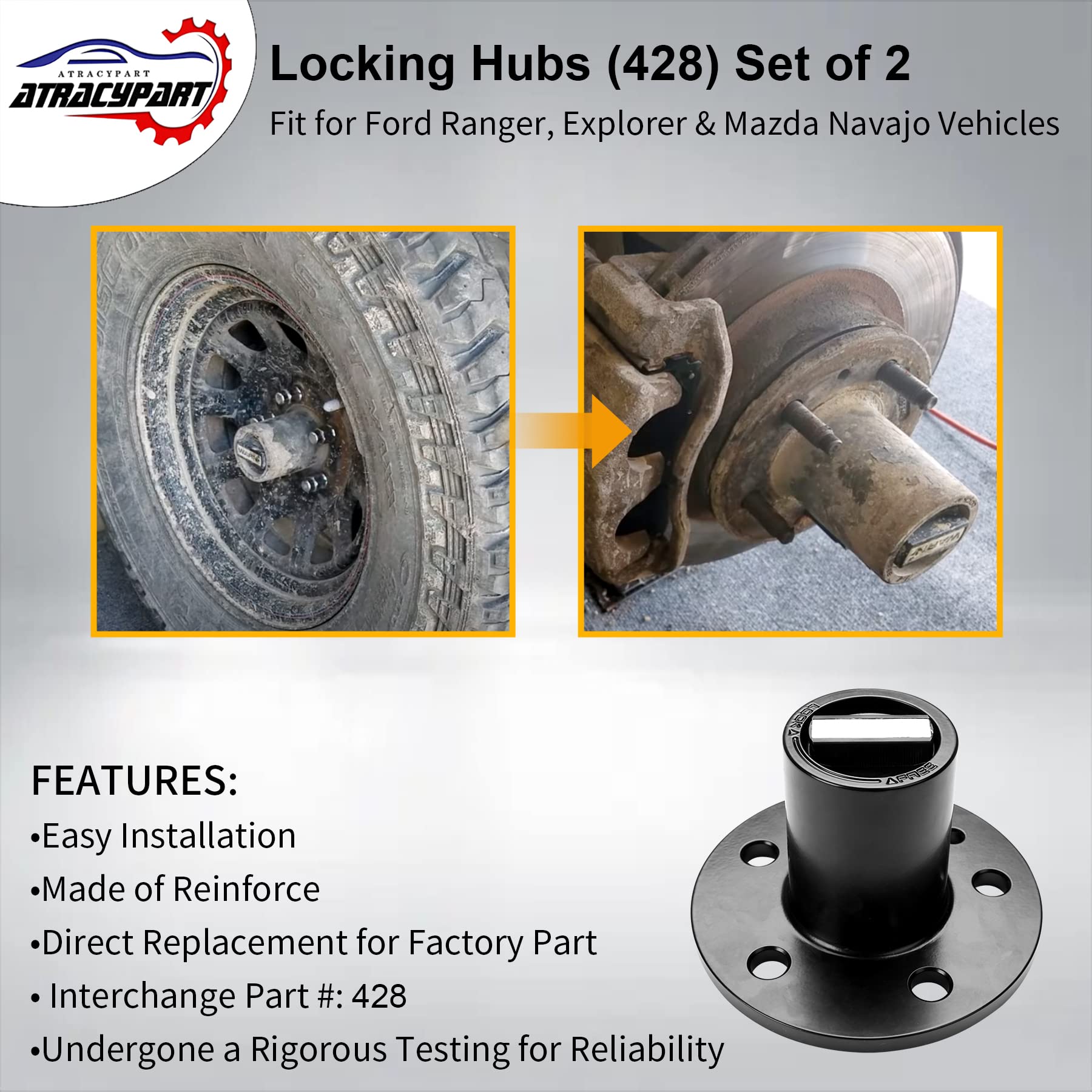 Locking Hub Set Garage-Pro Manual For Ford Explorer, Ranger & Mazda B ...