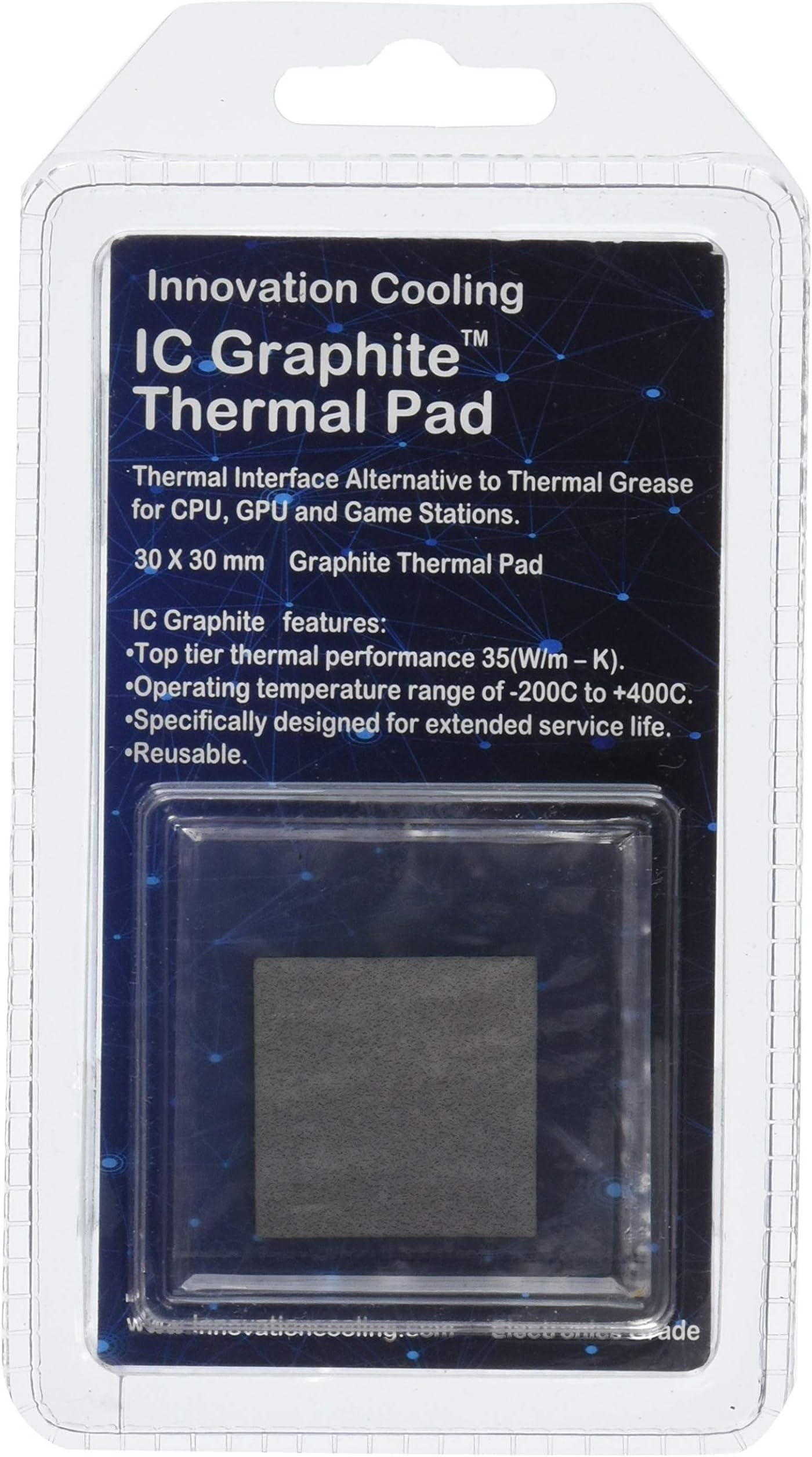 Amazon.com: Innovation Cooling IC Graphite Thermal Pad 30x30 : Electronics