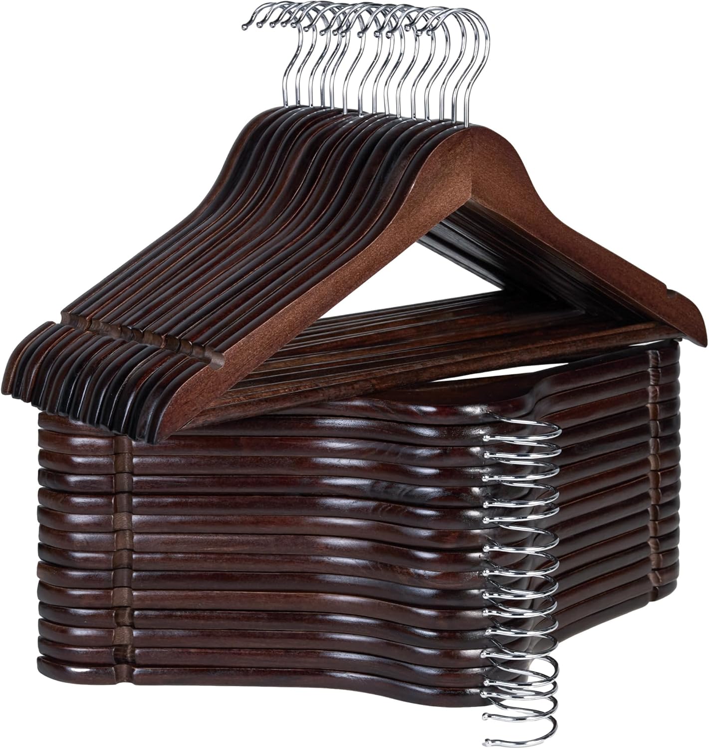 Amazon.com: StorageWorks Wooden Hangers 30 Pack, Wood Coat Hanger for ...