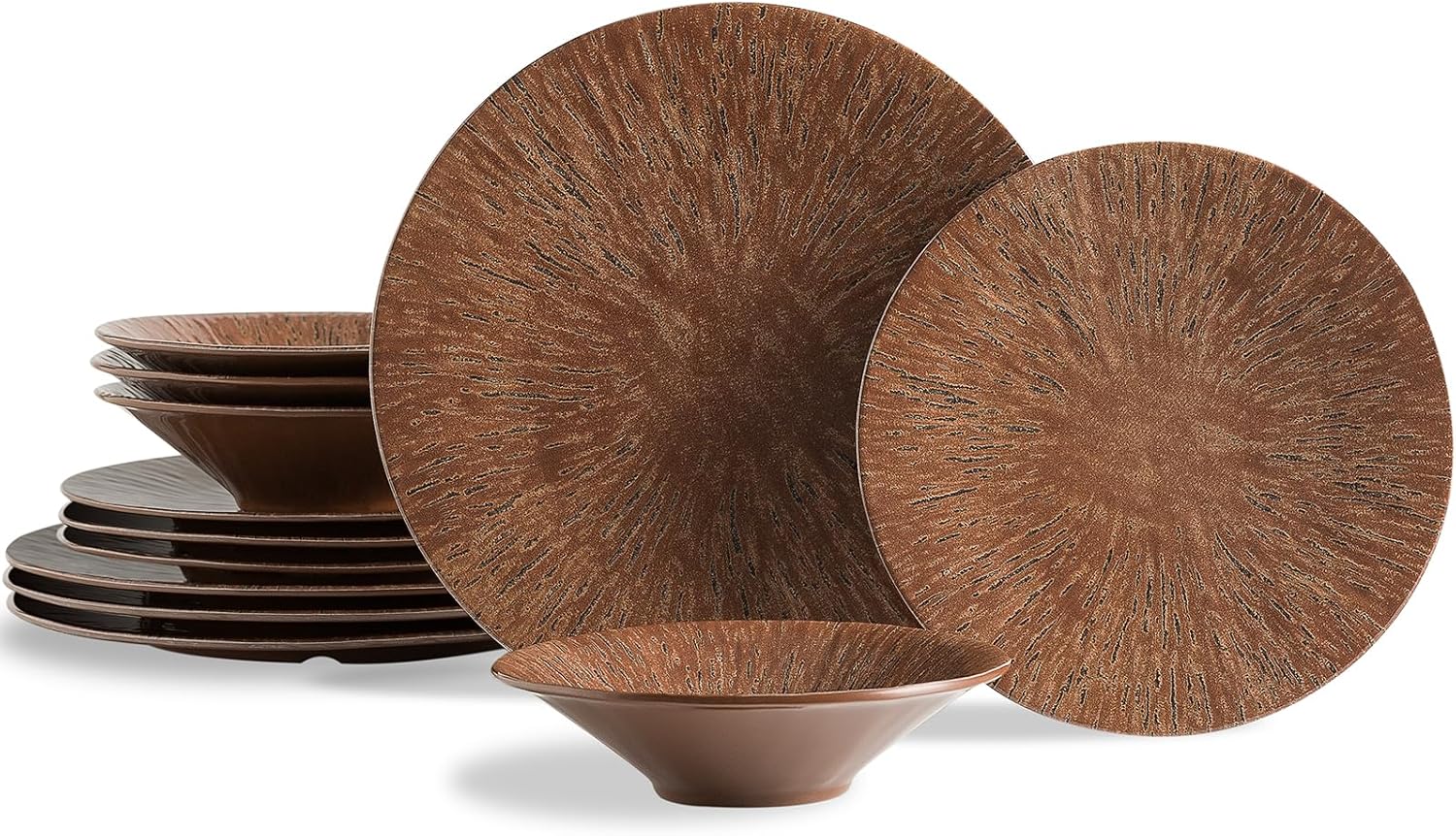 Amazon.com | MissYIP 12 Pcs Unbreakable Dinnerware Set - Service for 4 ...