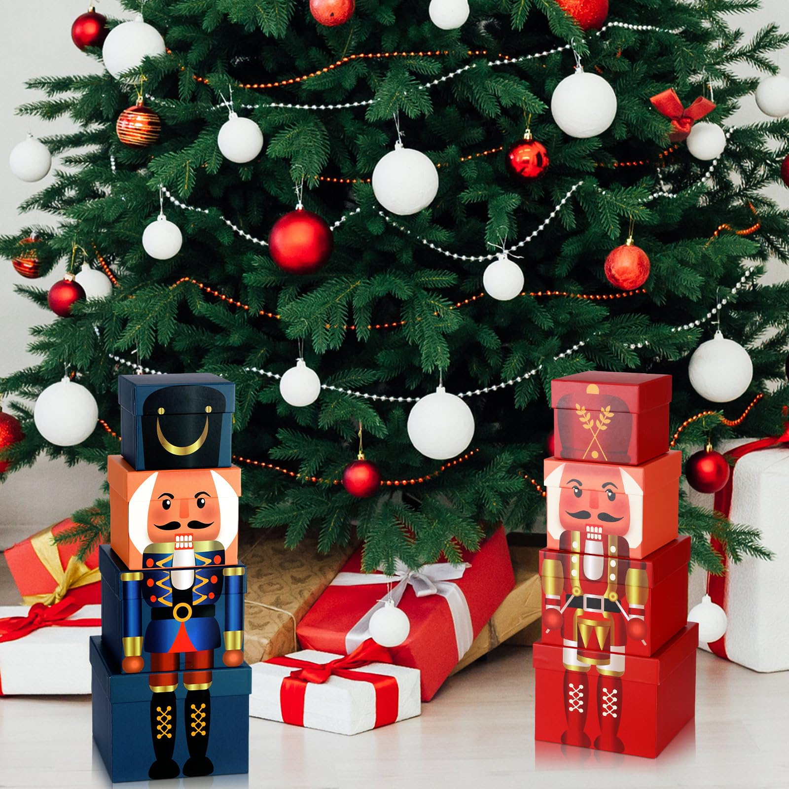Snapklik.com : Tenceur 8 Pcs Christmas Nesting Box Decorative Stacking ...