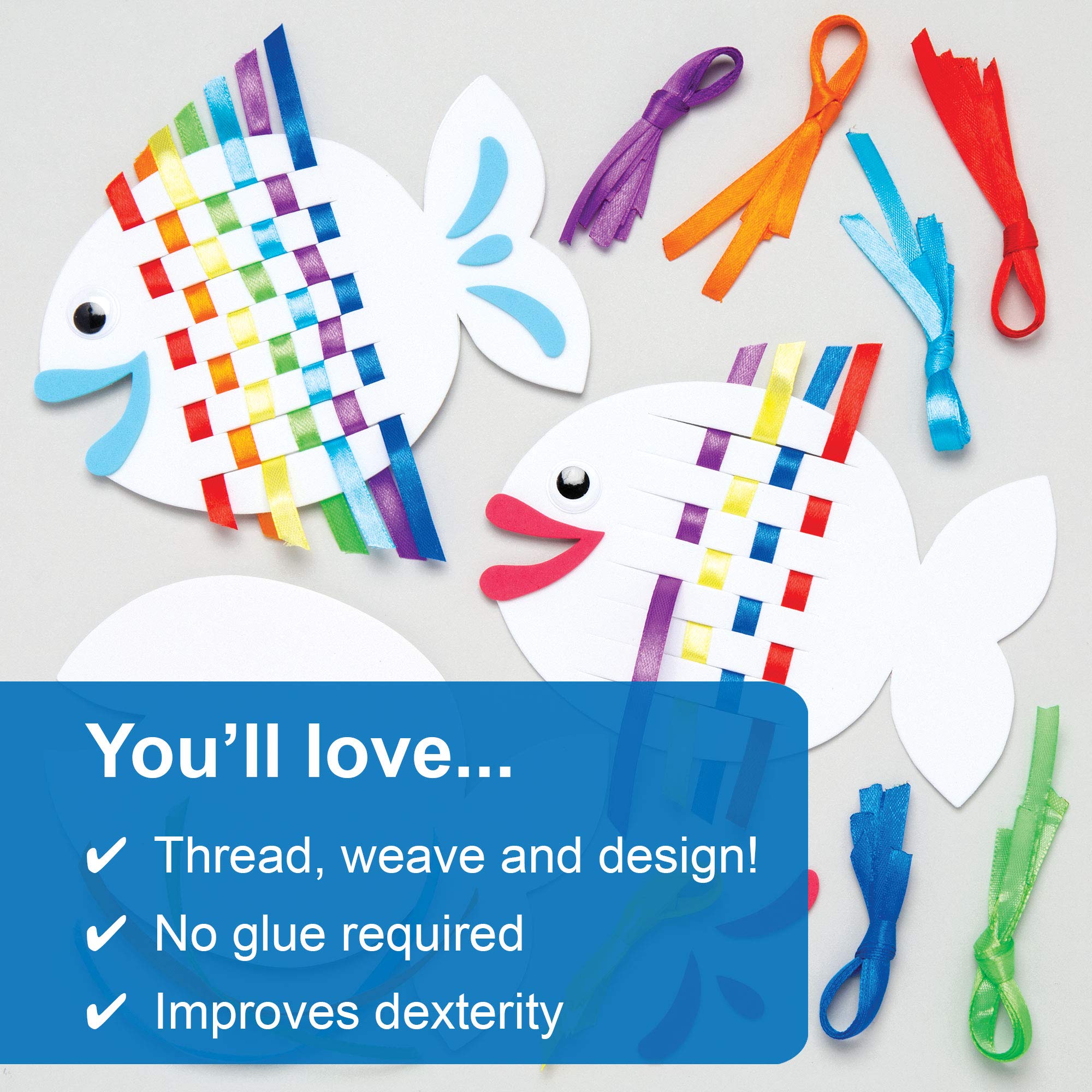 Baker Ross AR516 Rainbow Fish Kits (Pack of 6) -Arts and Crafts Kids ...