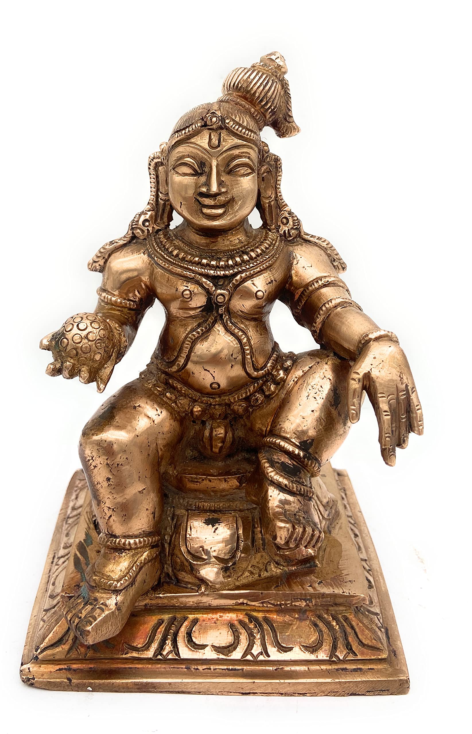 Buy South Indian Arts Bronze Panchaloha Bal Gopal Krishna Idols Krishan ...