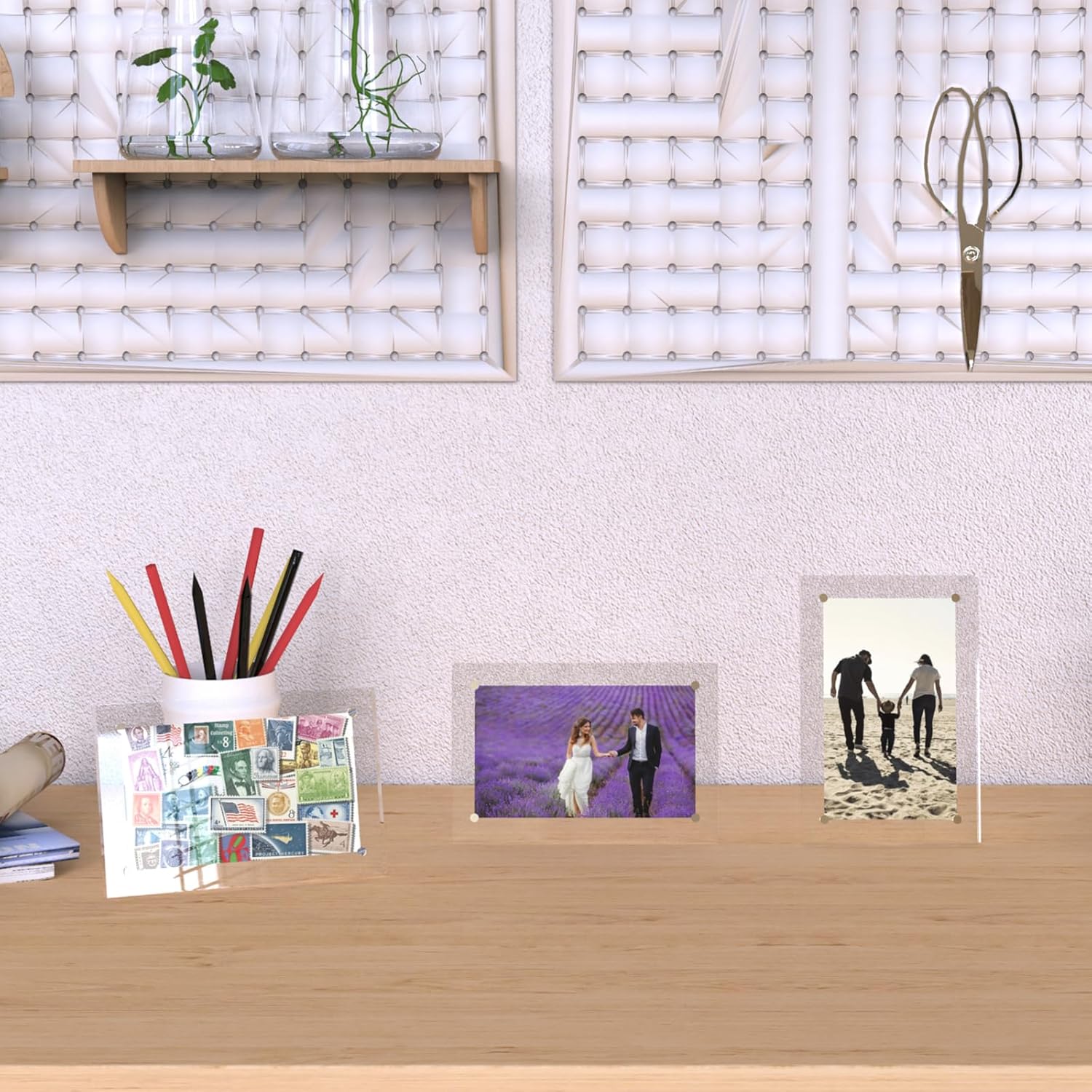 Marcos de fotos acrílicos, marco de fotos de 5 x 7 pulgadas, paquete de ...