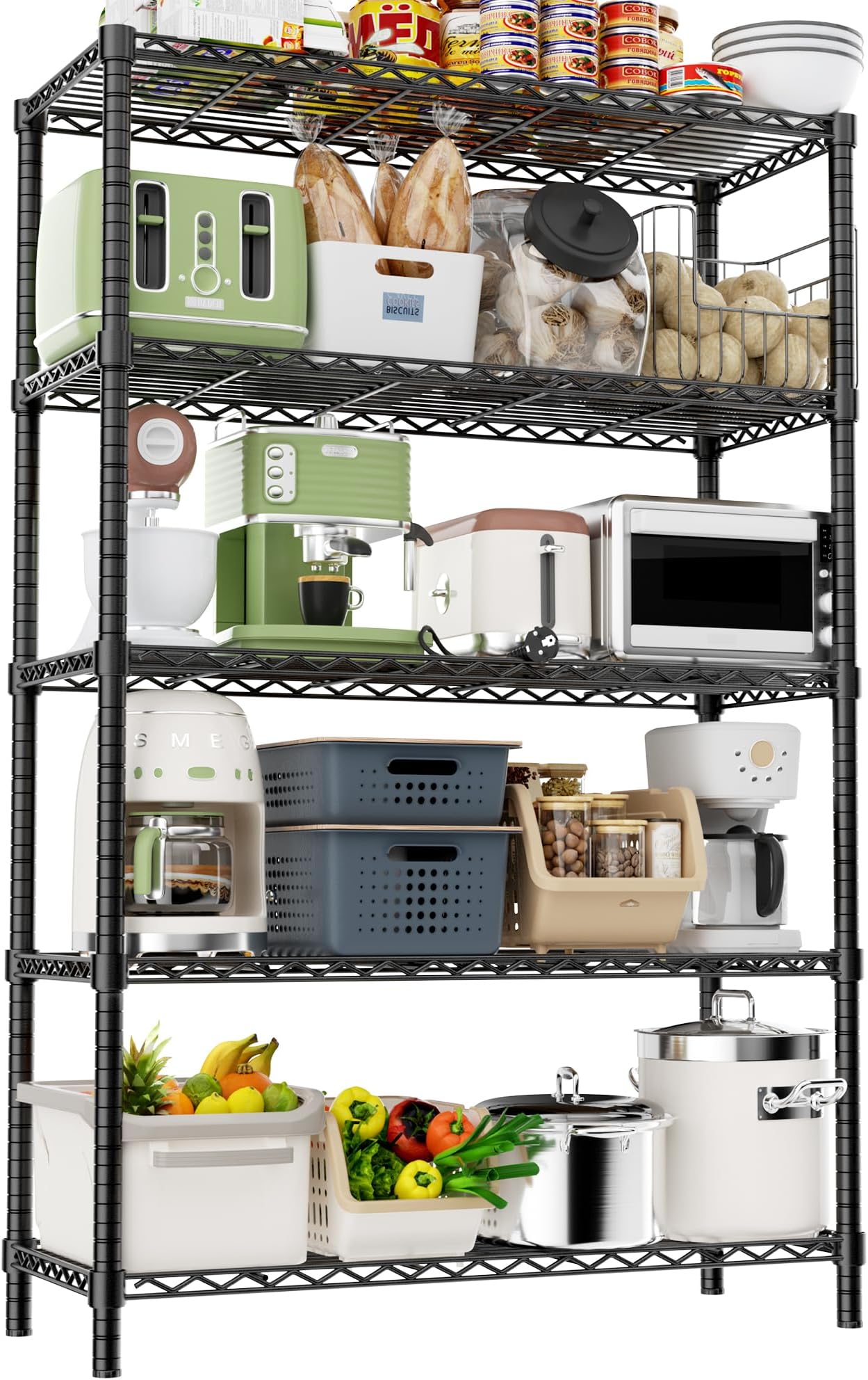 Amazon.com: Storage Shelves Heavy Duty, 36" L x 14" W x 72" H Garage ...