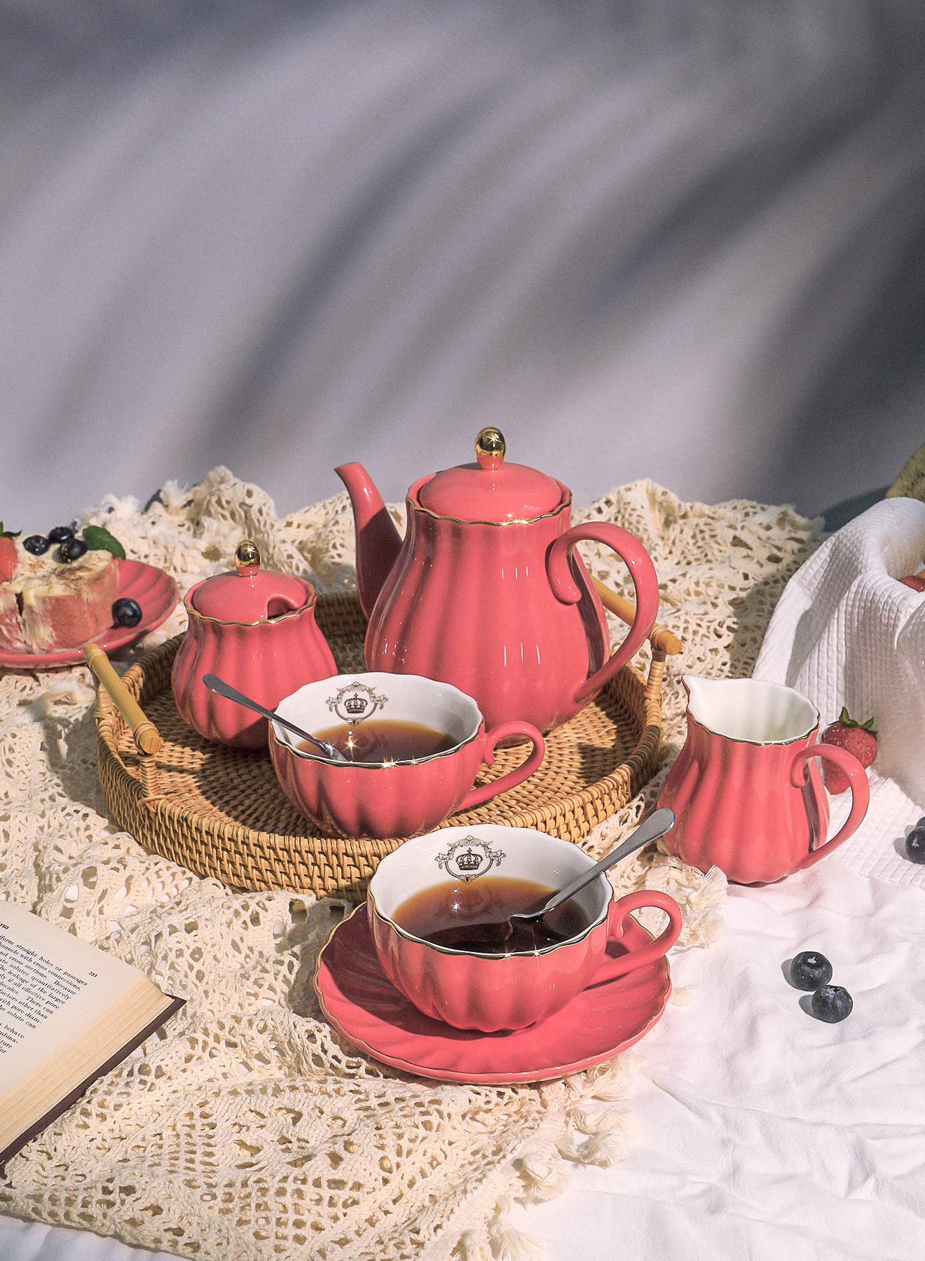 Antique Pink Tea Sets