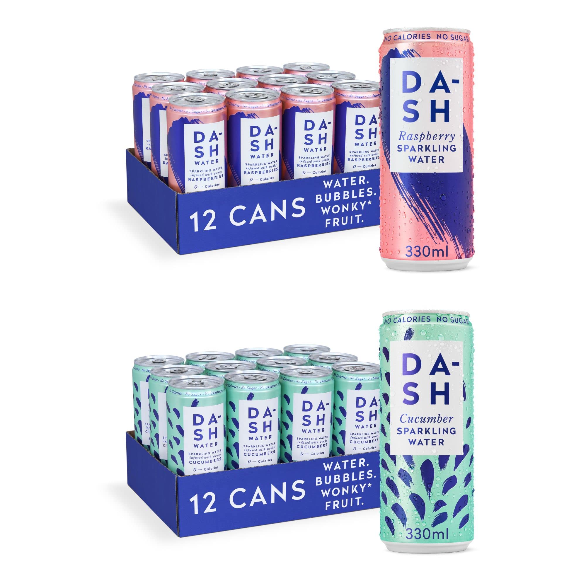 Buy Dash Water Raspberry & Cucumber - 24 x Flavoured Sparkling Spring ...