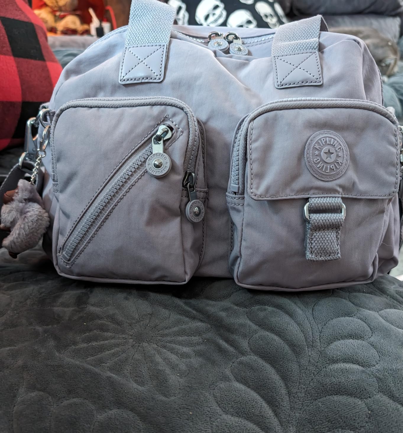 Kipling Defea Cross Body (Dove Grey): Handbags: Amazon.com