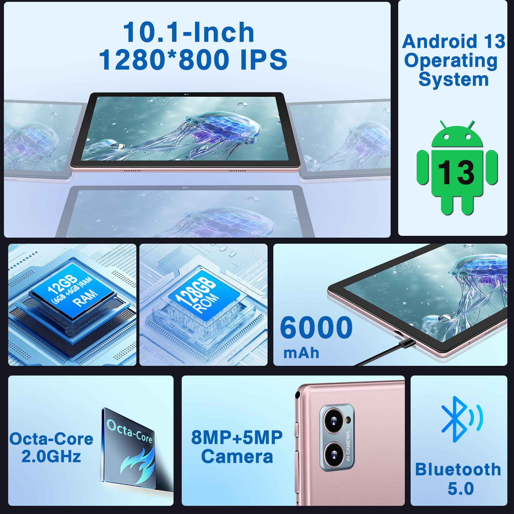 Snapklik.com : Oangcc Tablet Android 13 Tablets 10 Inch