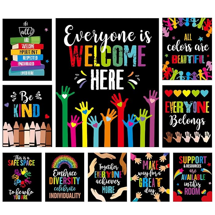 Buy 10 Pieces Classroom Welcome Posters Motivational Classroom Posters ...