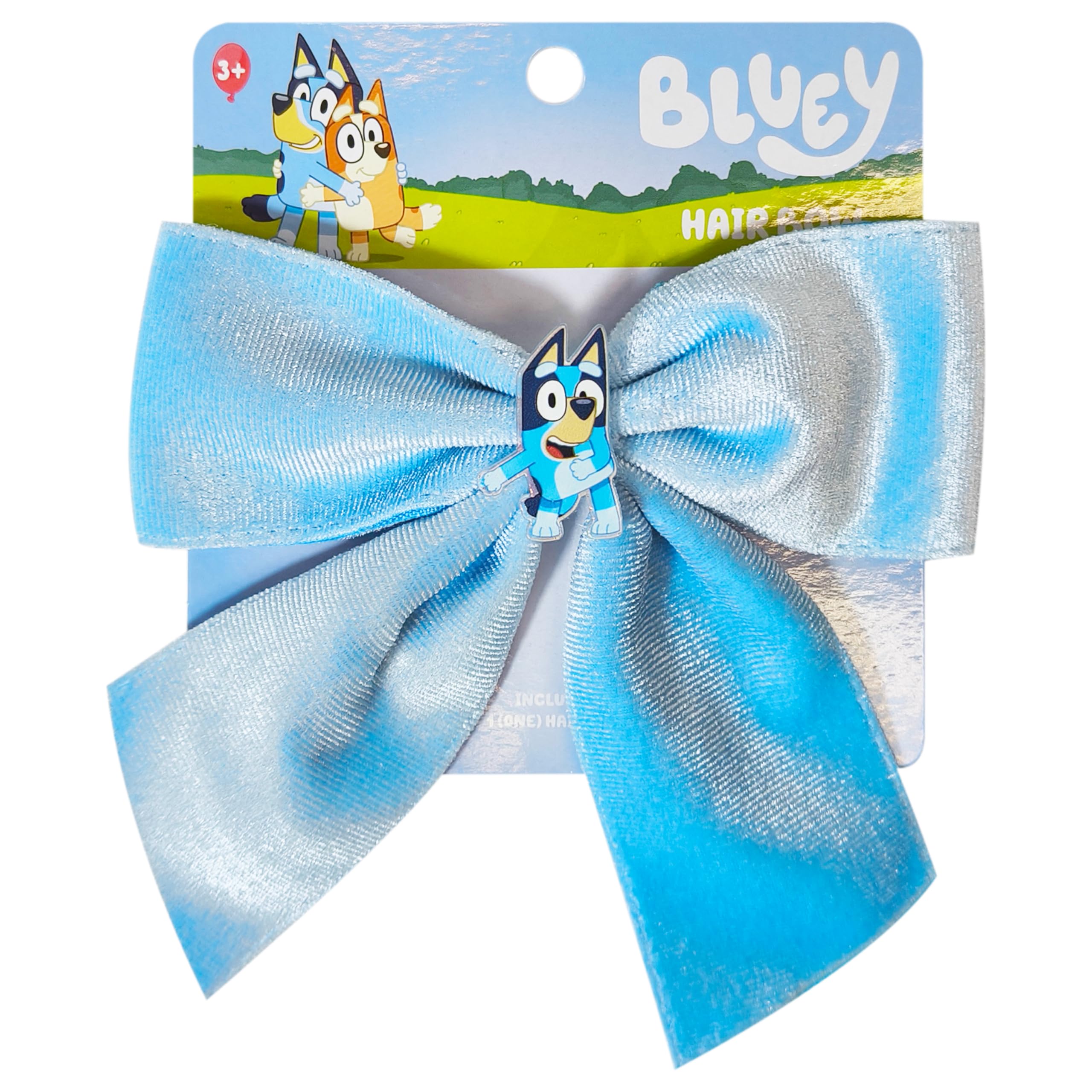 Amazon.com : LUV HER Bluey Long Tail Hair Bow for Girls with Alligator ...
