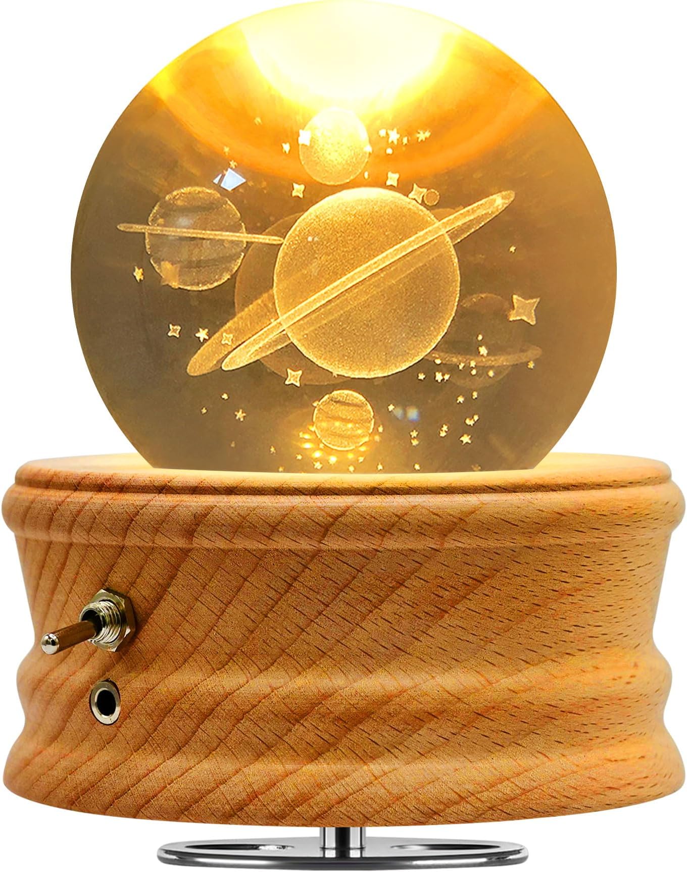 Amazon.com: Ulable Music Box – Moon Crystal Ball Music Boxes with ...