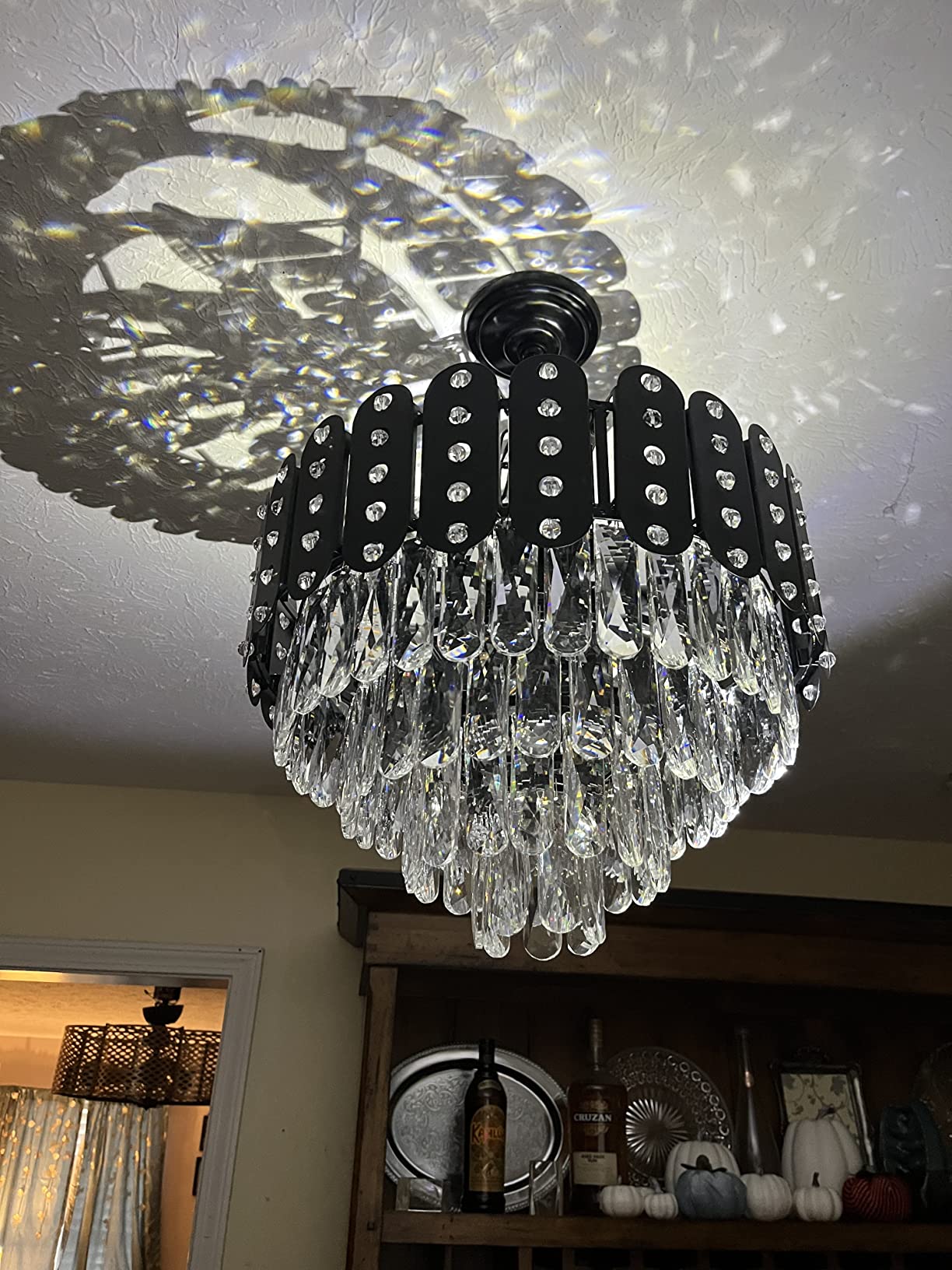 $21/mo - Finance Senyshilon Black Crystal Chandeliers for Dining Room ...
