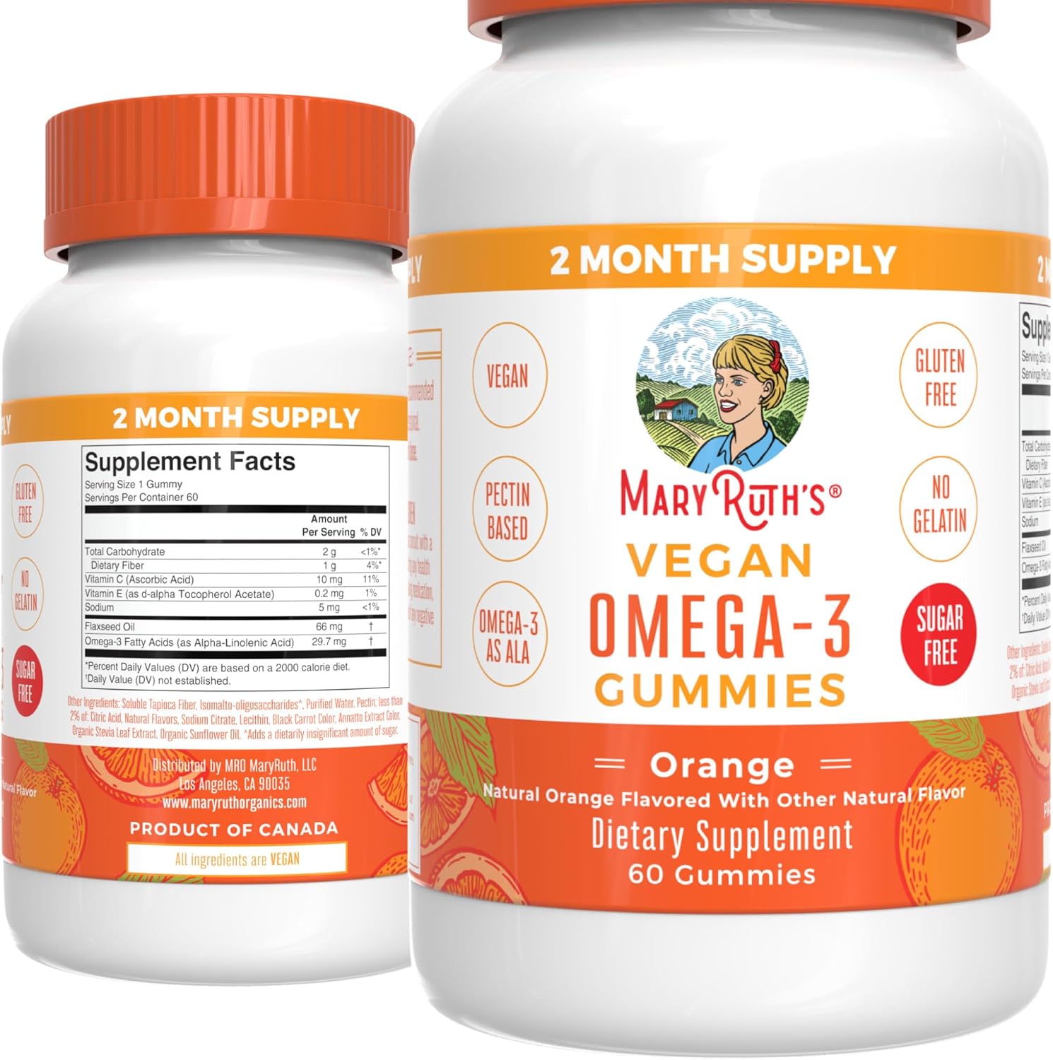 MaryRuth Organics | Adult Omega 3 Gummies, Orange, 60 ct | Gomitas ...