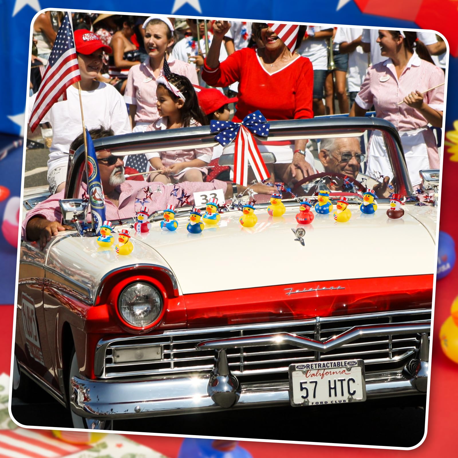 Snapklik.com : 24PCS Patriotic Rubber Ducks, 4th Of July Bulk Rubber ...