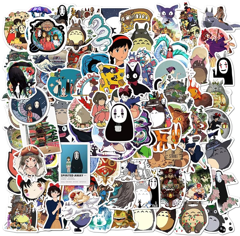 100Pack Miyazaki Hayao Japanese Cartoon Stickers - Classic Anime Movie ...