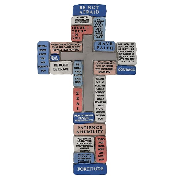 Buy Inspirational Wall Cross | Encouraging Words and Phrases | Be Not ...