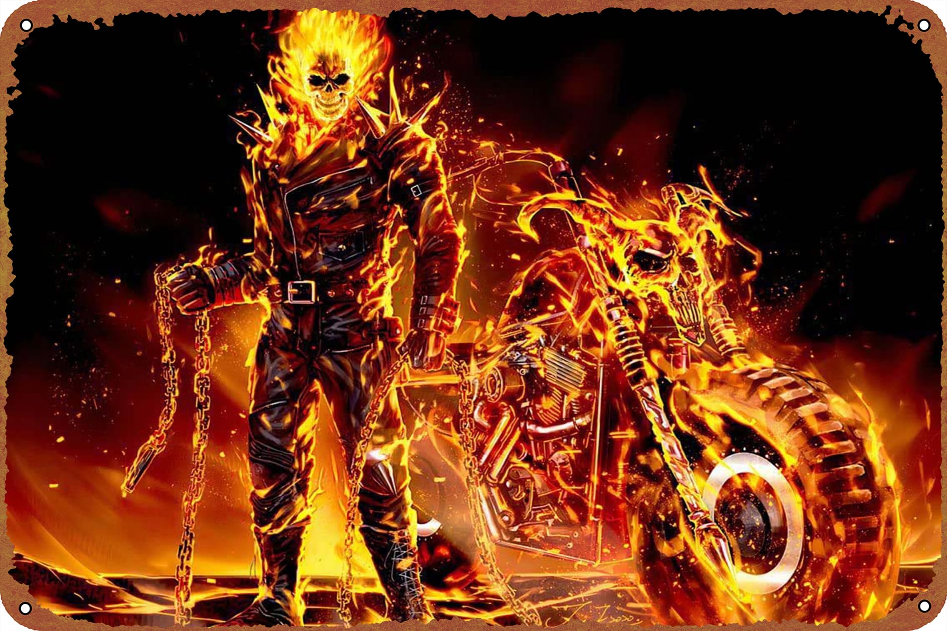 Ghost Rider 2 Achtergronden Wallpaper Figure, Art, Motorcycle, Racer,